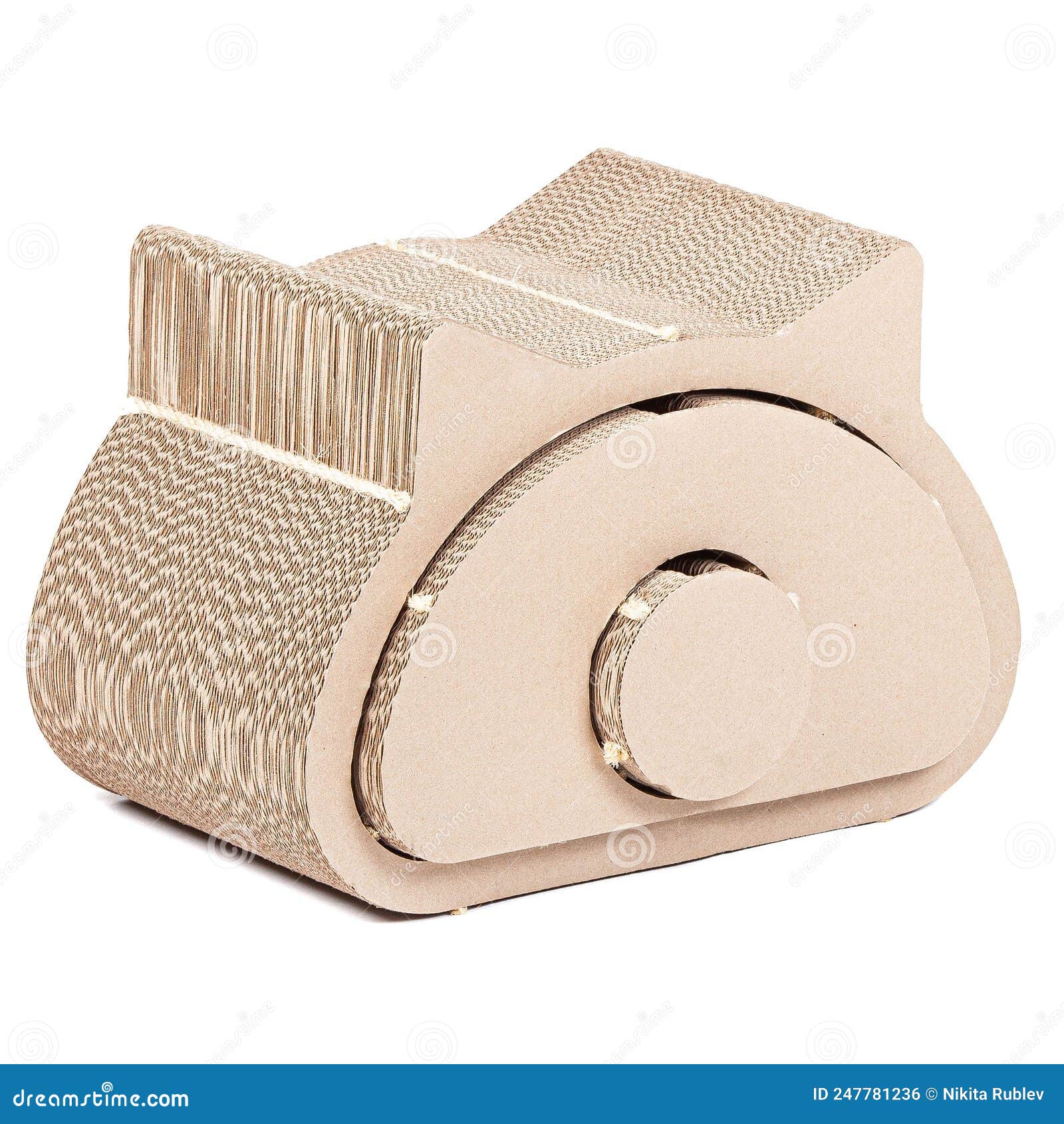Cardboard Scratching Post for Cats on a White Background Stock Photo ...
