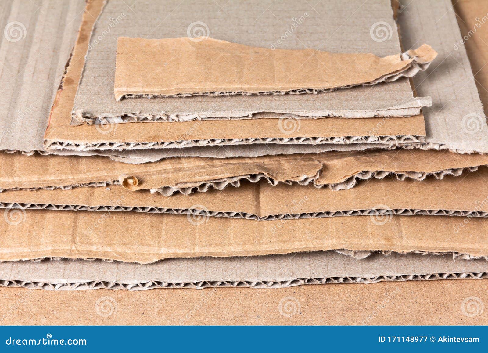 Cardboard Sheets with Torn Edges Stock Image - Image of layer, wrinkled ...