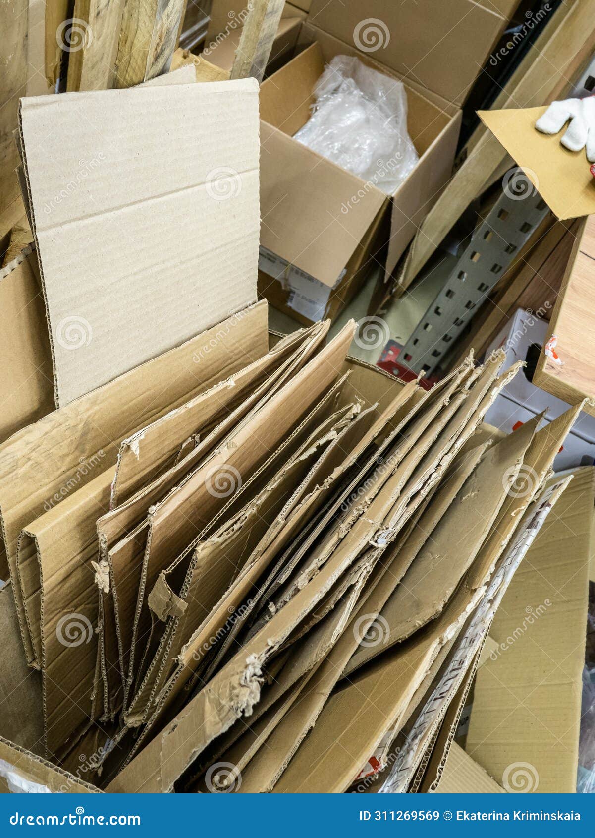 Cardboard Sheets from Disassembled Boxes Stock Image - Image of inside ...
