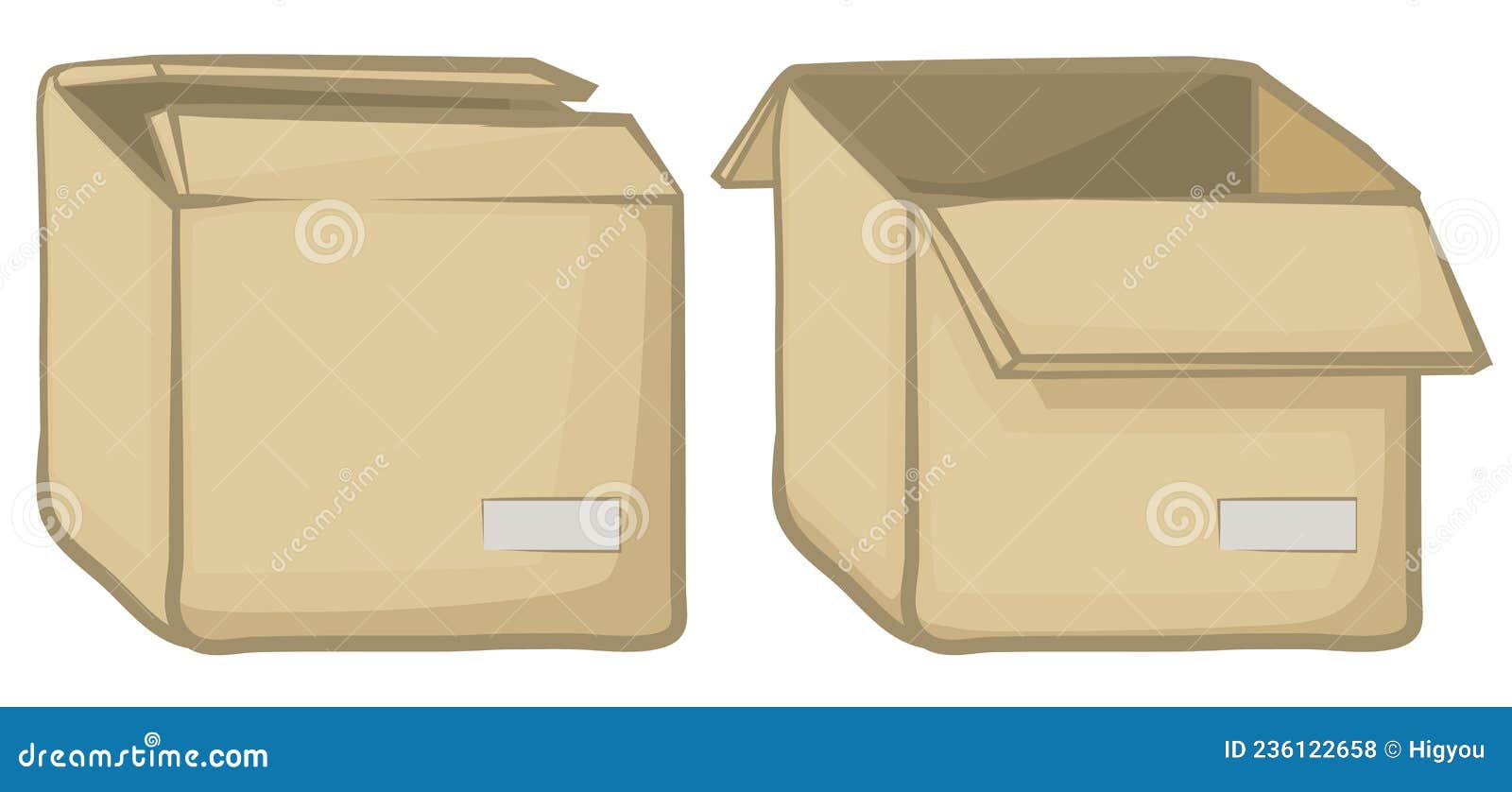 Cardboard Shipping Box Design Element Stock Vector - Illustration of ...