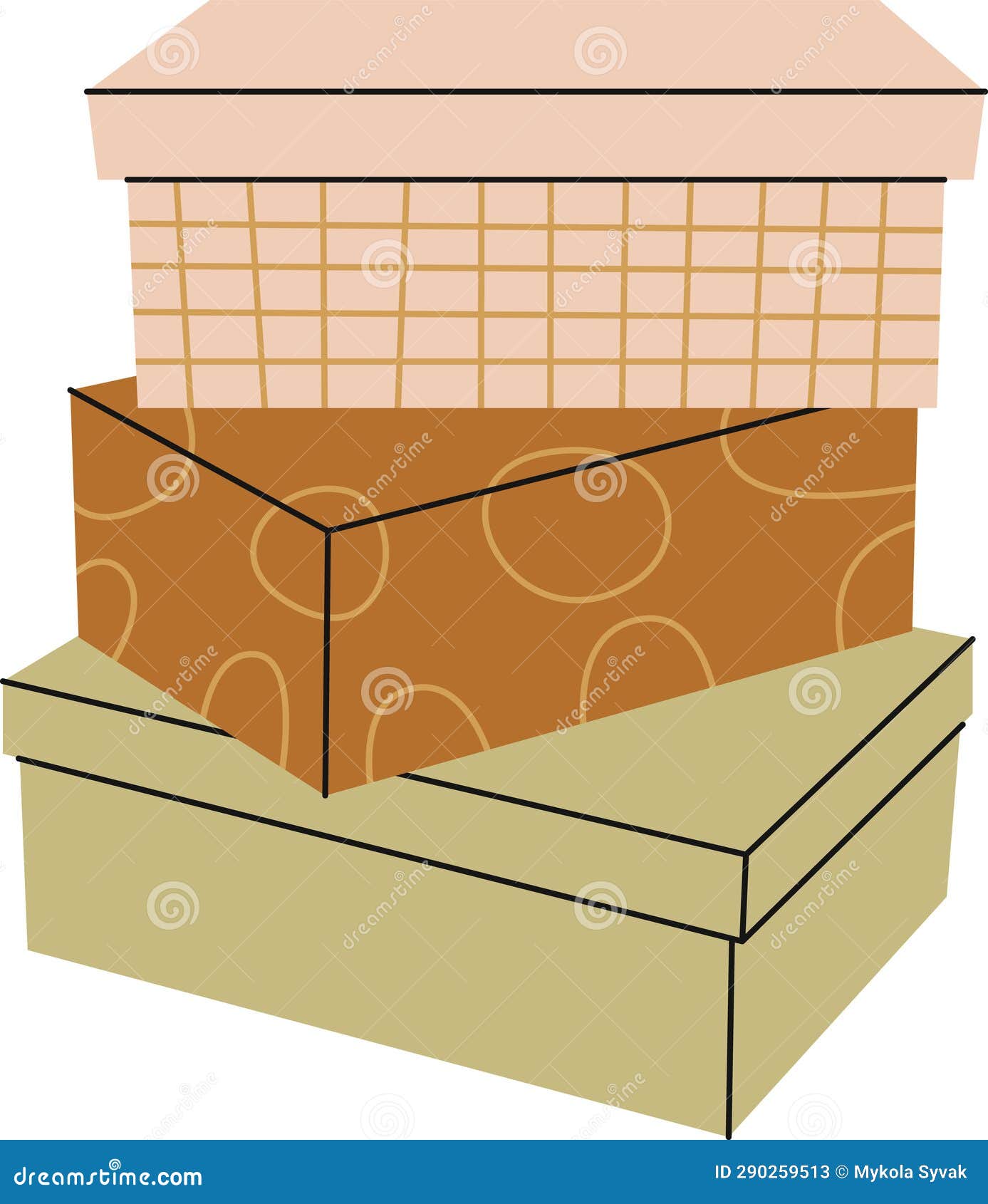 Cardboard Shoe Box Cartoon Vector | CartoonDealer.com #290248911