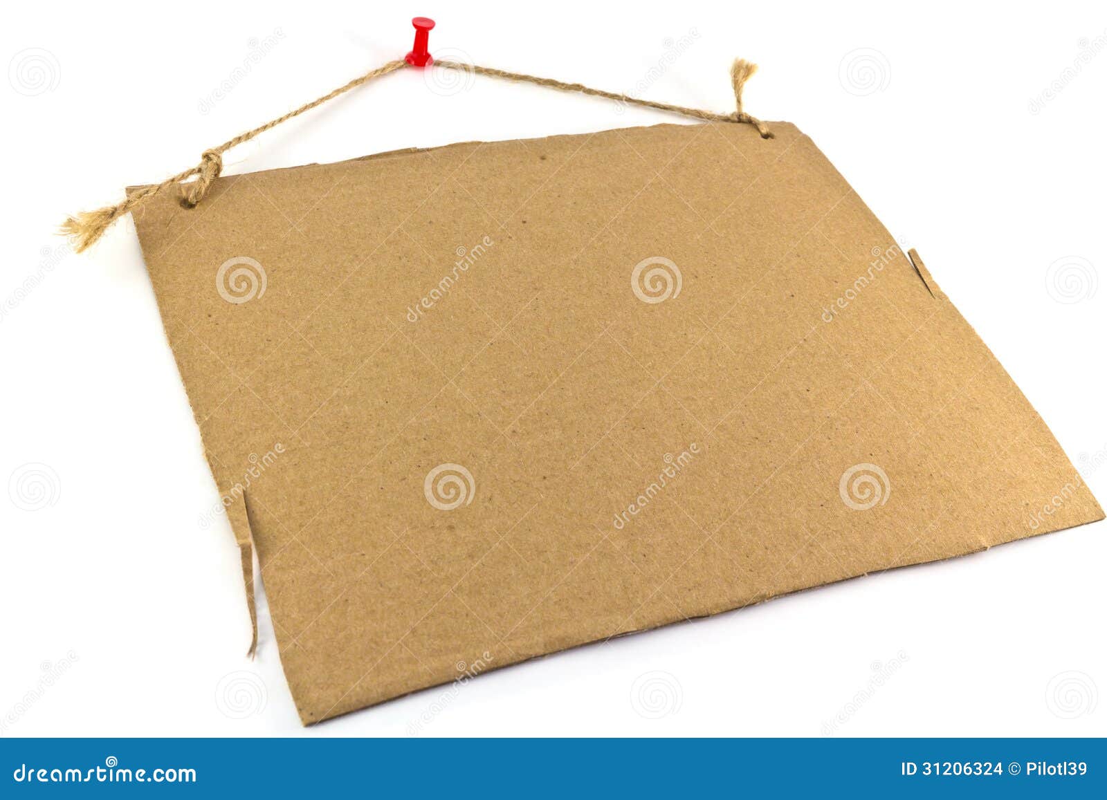 Cardboard sign stock photo. Image of isolated, copy, note - 31206324