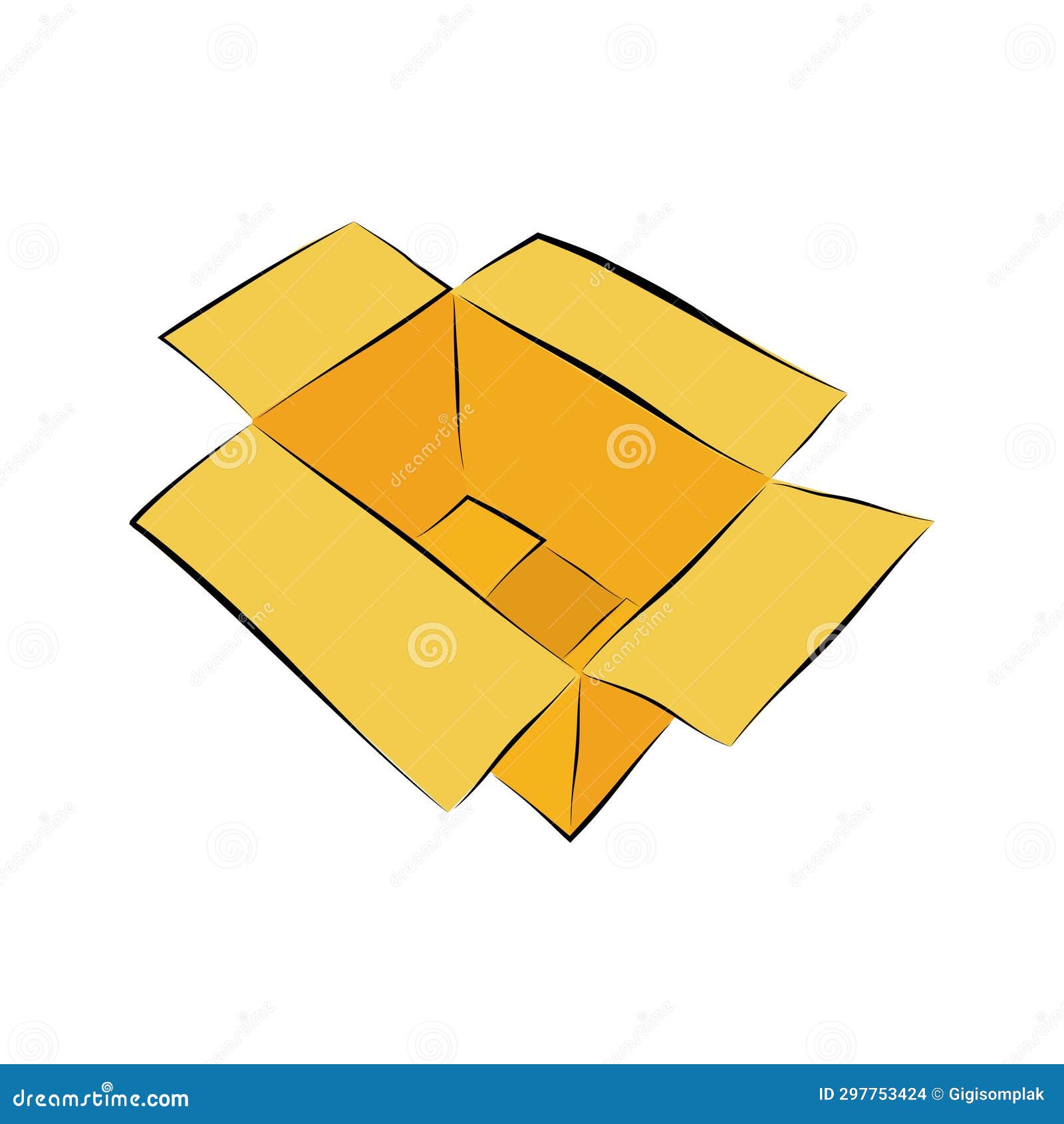 Cardboard, Simple Hand Draw Sketch Doodle Vector White Stock Vector ...