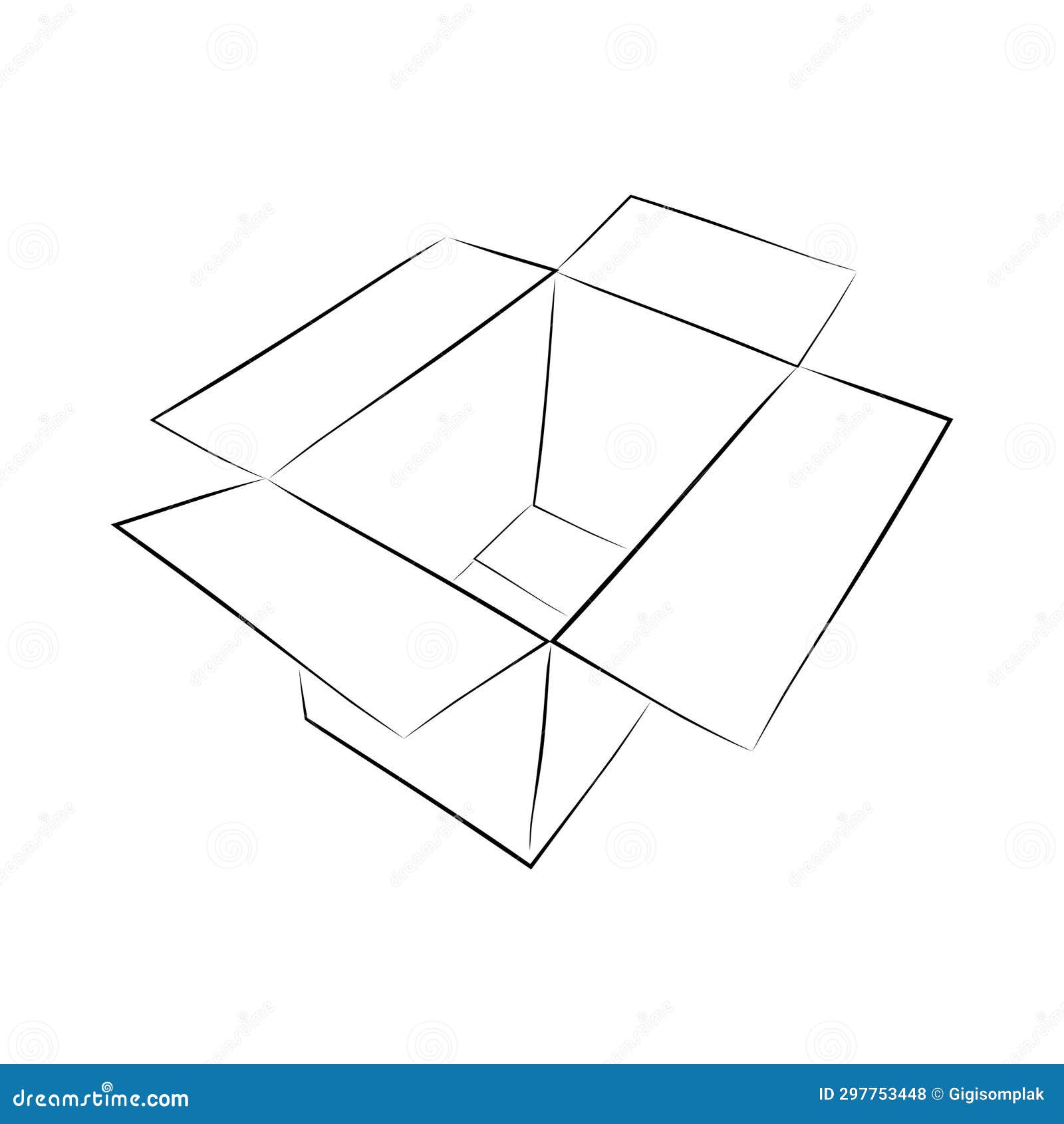 Cardboard, Simple Hand Draw Sketch Doodle Vector White Stock Vector ...