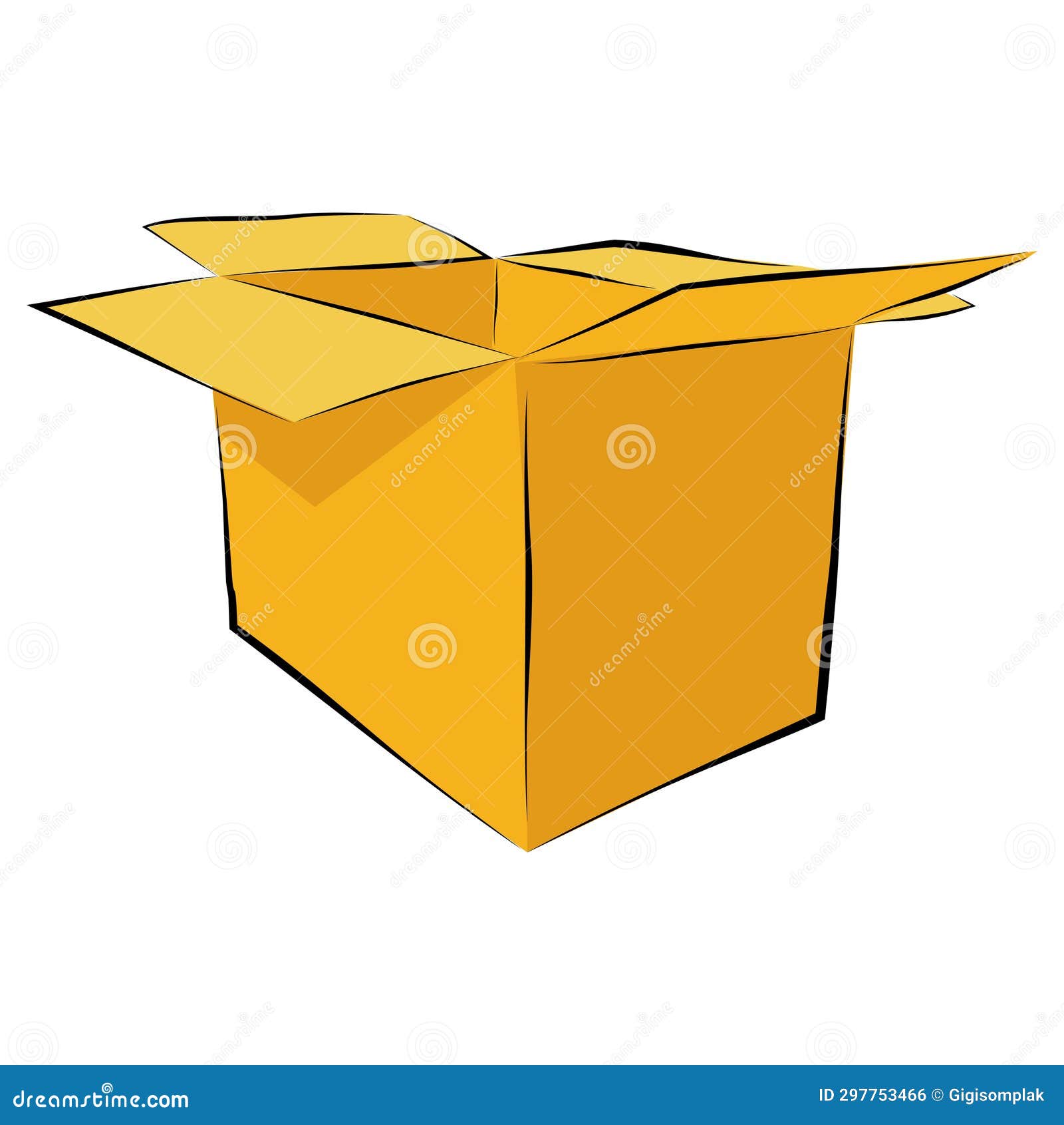 Cardboard, Simple Hand Draw Sketch Doodle Vector White Stock Vector ...