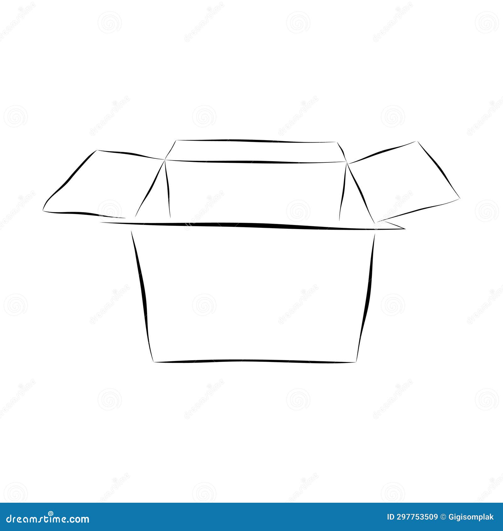 Cardboard, Simple Hand Draw Sketch Doodle Vector White Stock Vector ...