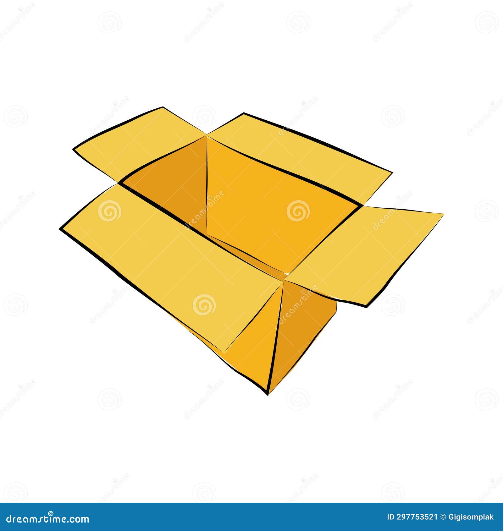 Cardboard, Simple Hand Draw Sketch Doodle Vector White Stock Vector ...