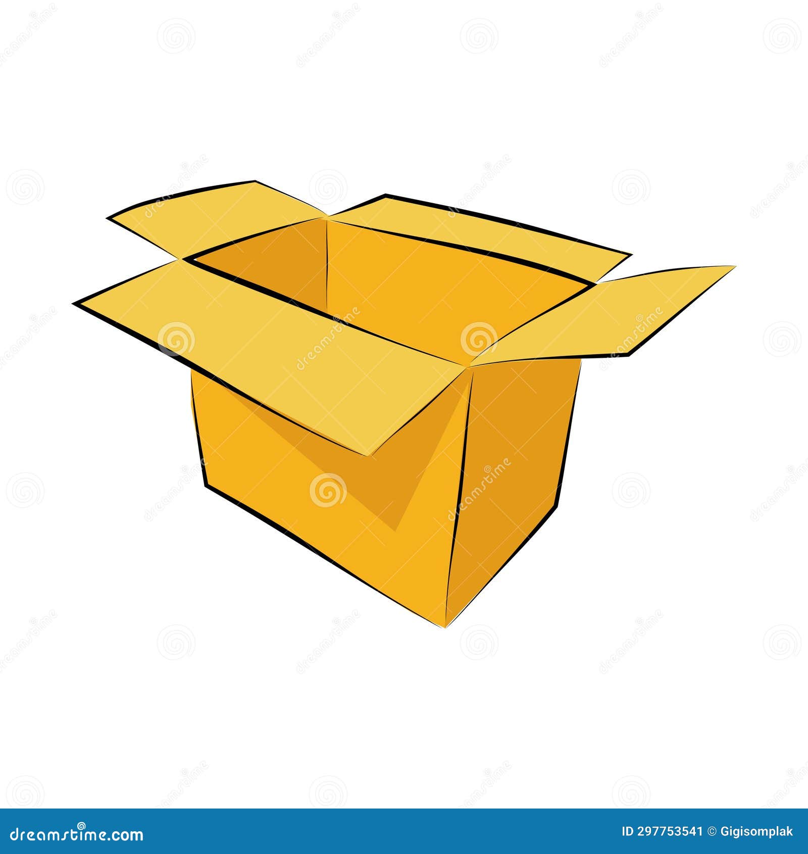 Cardboard, Simple Hand Draw Sketch Doodle Vector White Stock Vector ...