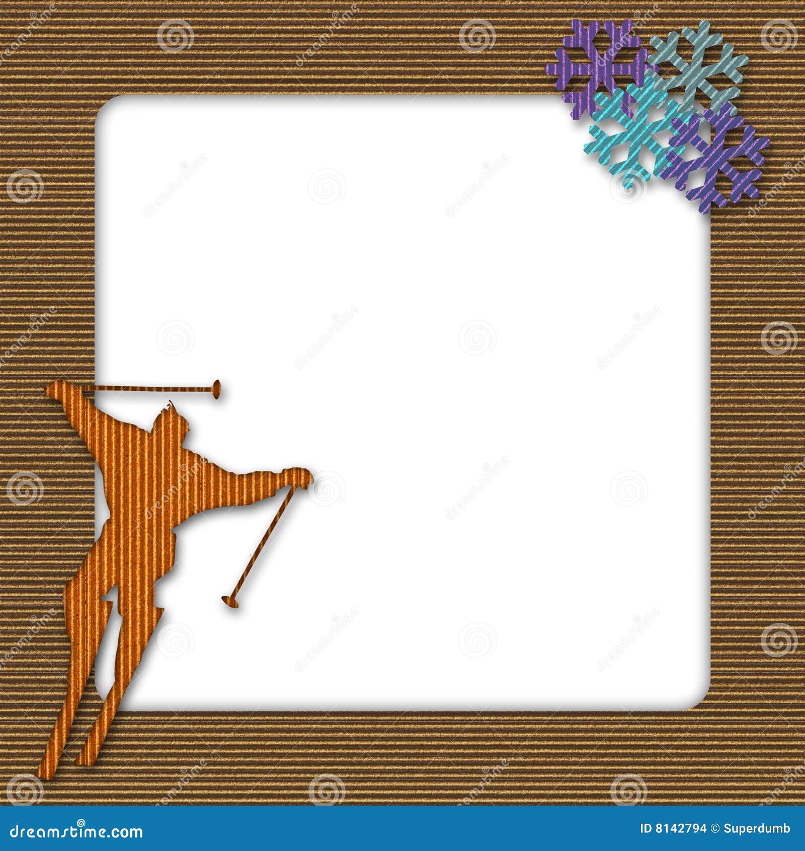 Cardboard Ski Frame stock illustration. Illustration of seasonal - 8142794