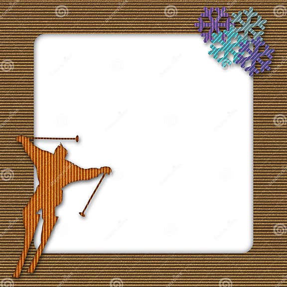 Cardboard Ski Frame stock illustration. Illustration of seasonal - 8142794