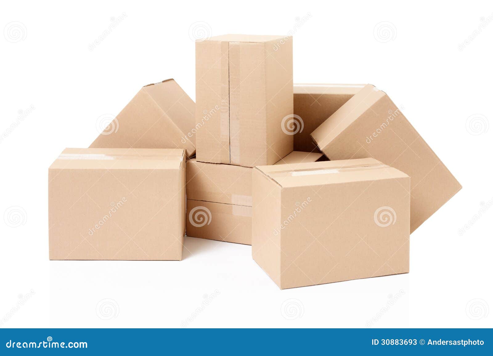 Cardboard small boxes stock image. Image of path, distribution - 30883693