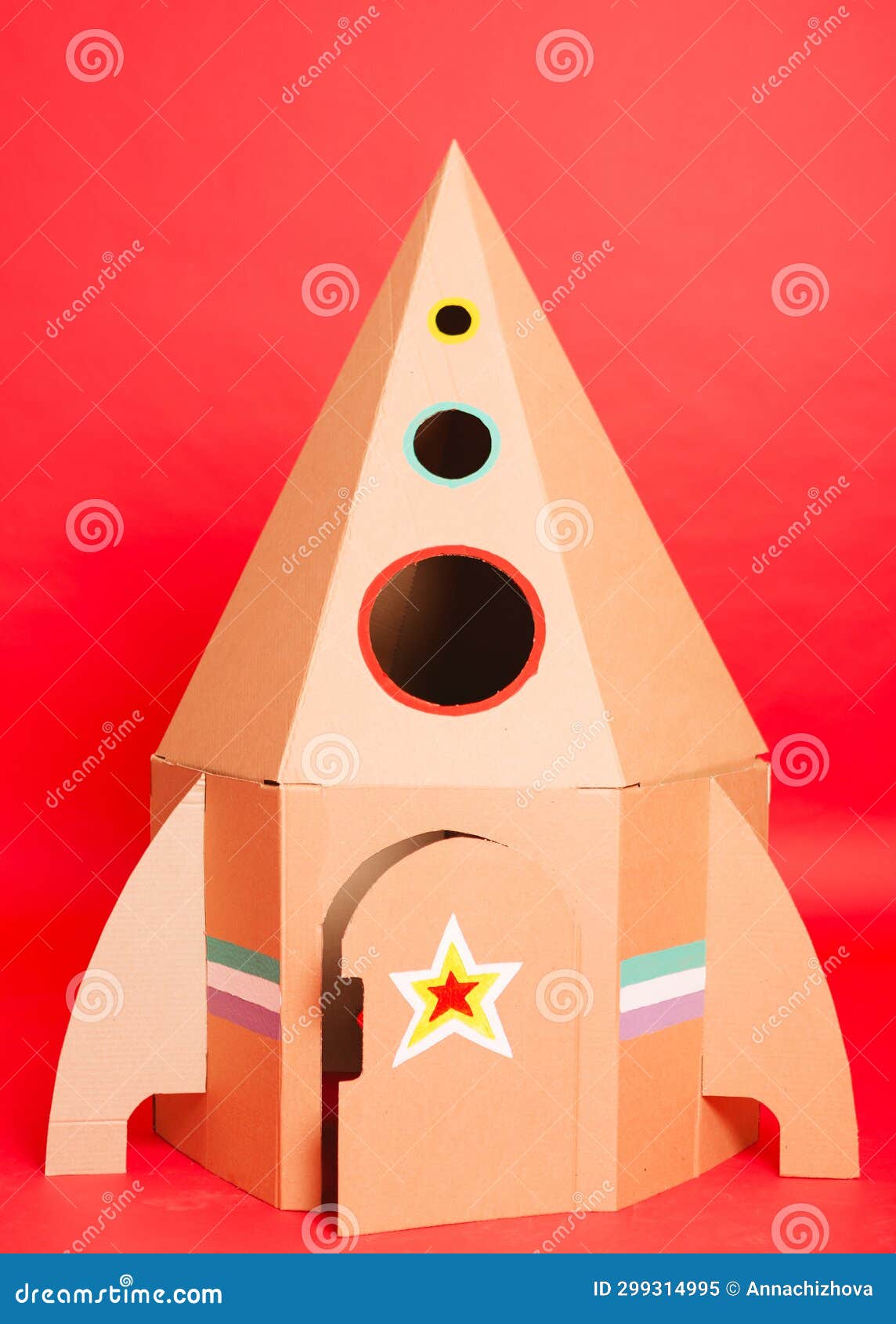 Cardboard Space Rocket. Concept Image. Stock Image - Image of dream ...