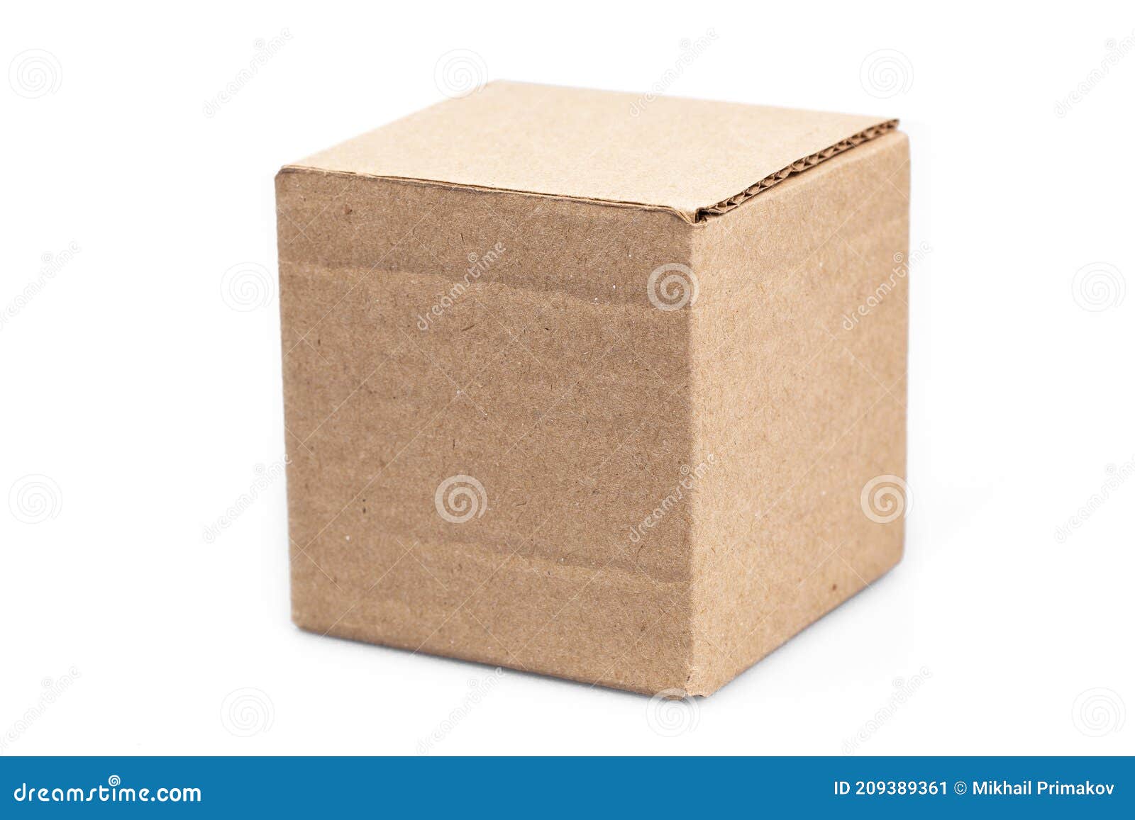 Cardboard Square Box Isolated On White Background Royalty-Free Stock ...