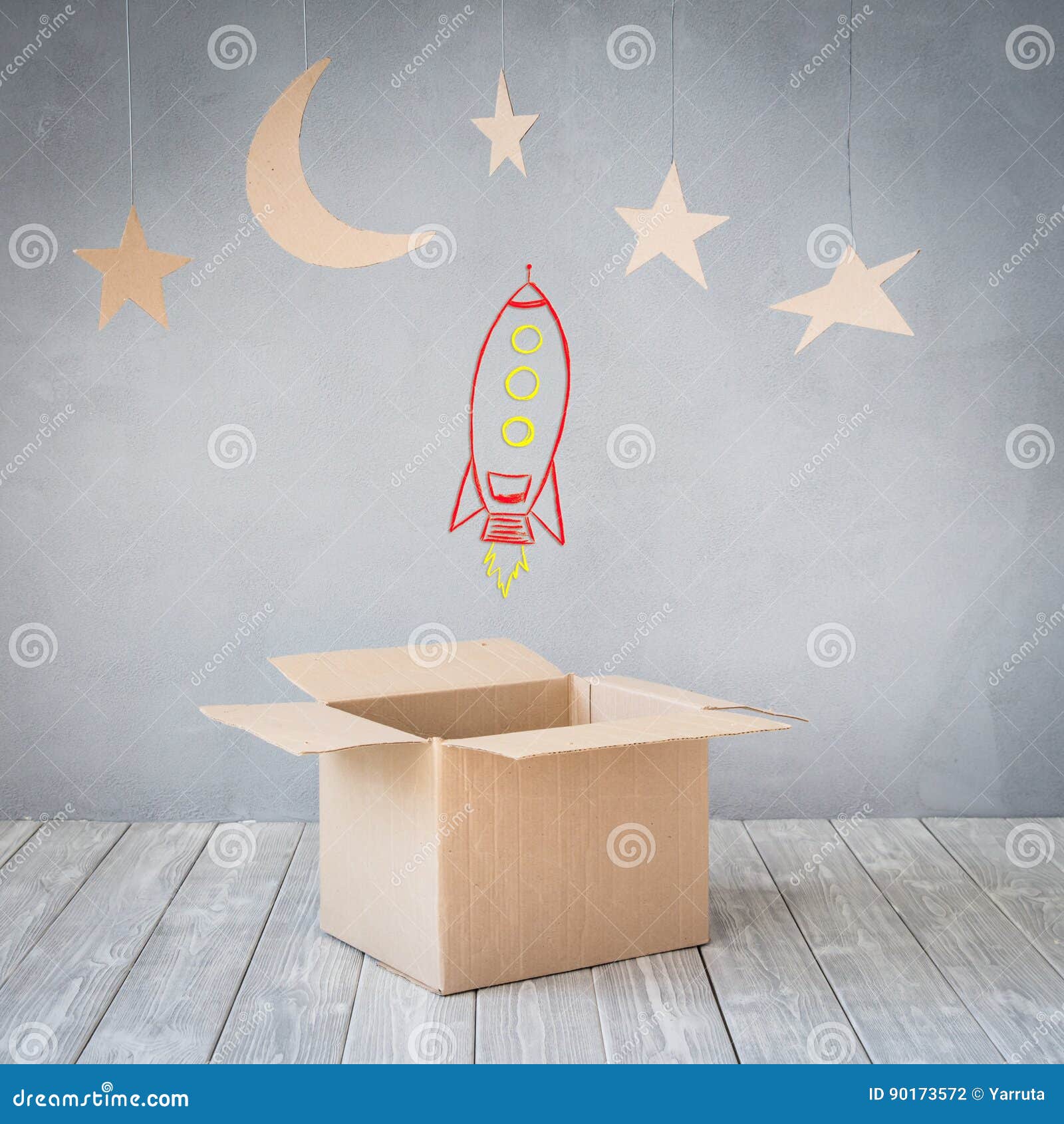 Cardboard Stars Against Grey Background Stock Photo - Image of home ...