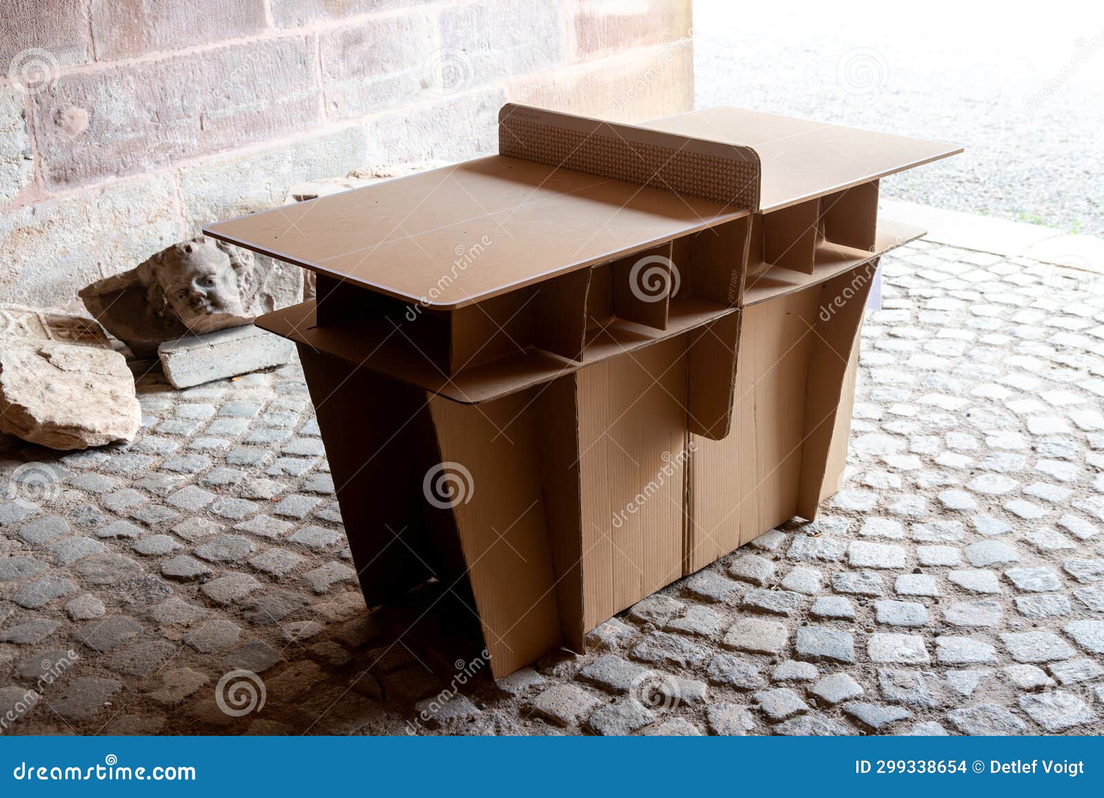 Cardboard Table Tennis Table Stock Photo - Image of antique, tile ...