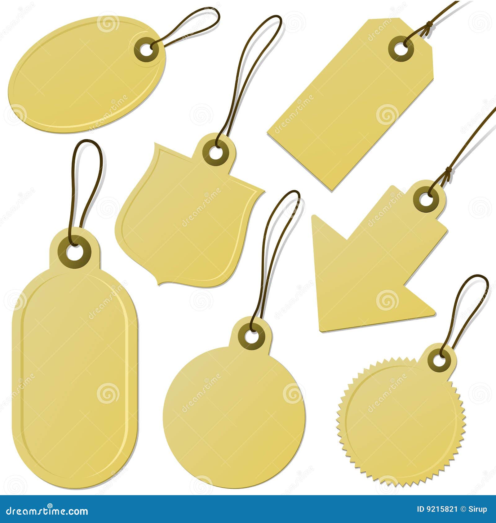 Cardboard tag collection stock vector. Illustration of isolated - 9215821