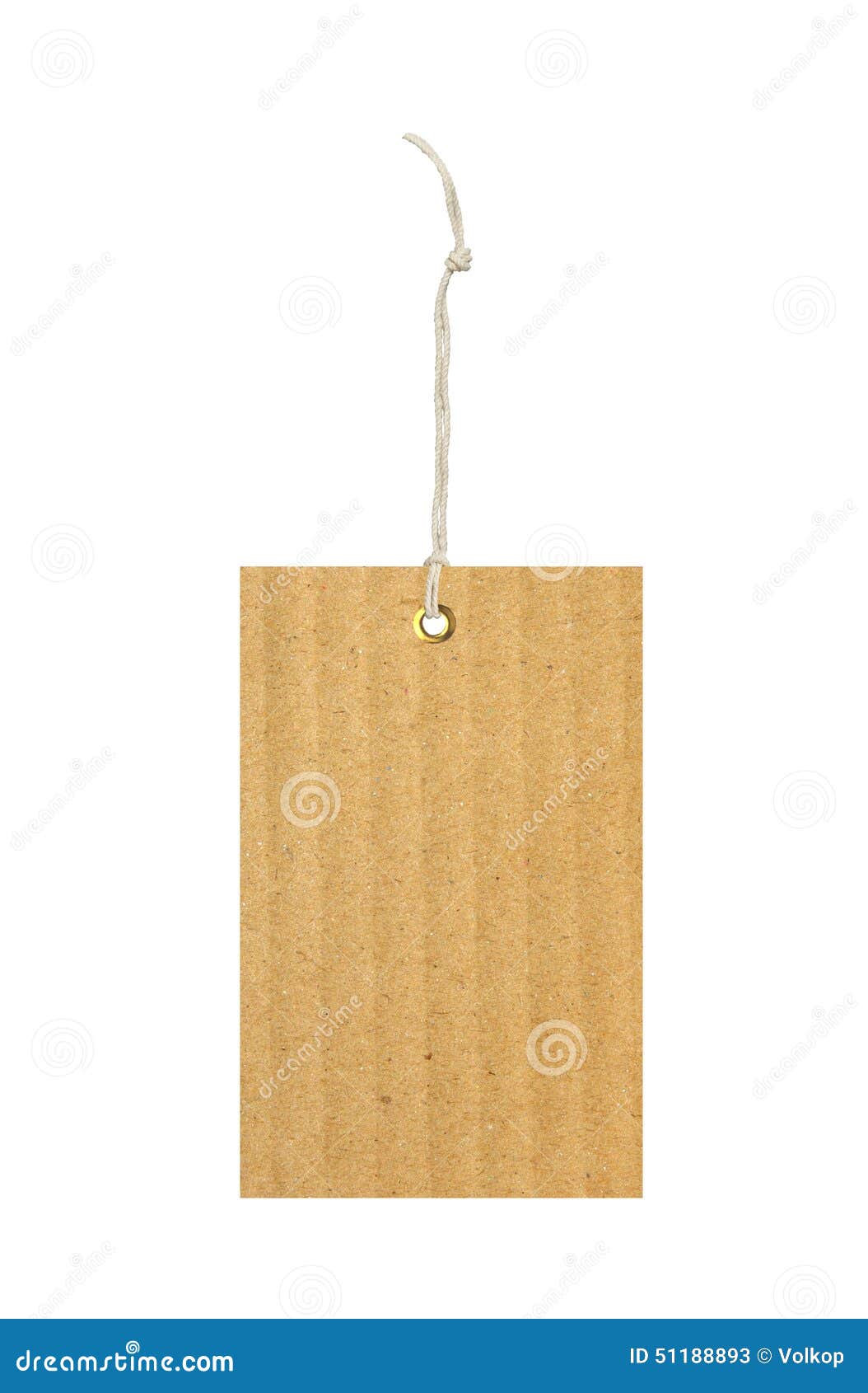 Cardboard Tag with Metal Grommet Isolated on White Stock Image - Image ...