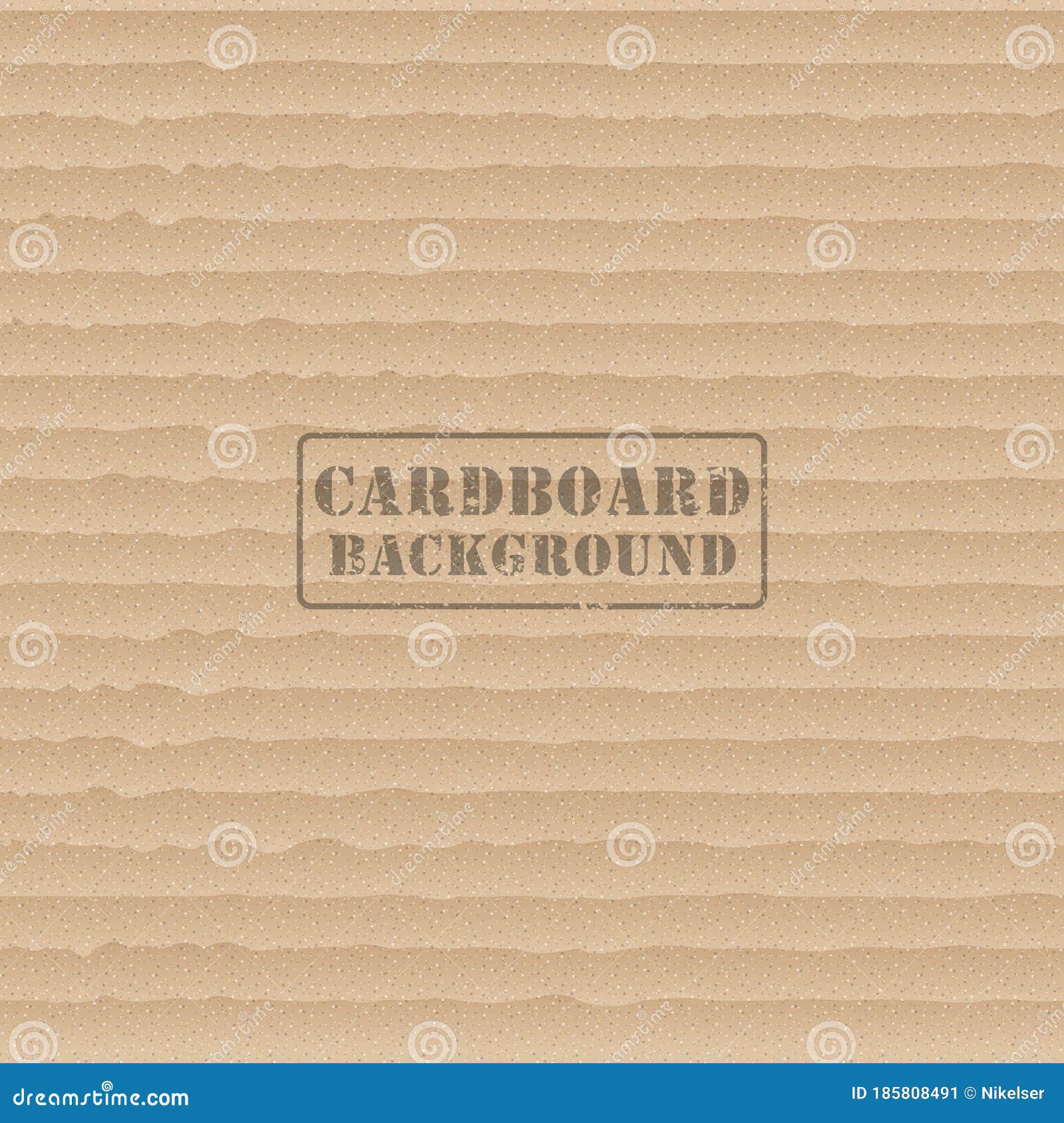 Cardboard Texture Background with Post Stamp. Vector Illustration Stock ...