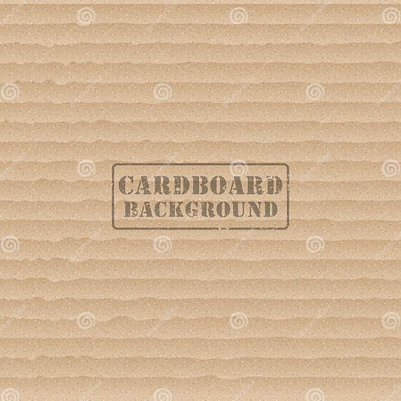 Cardboard Texture Background with Post Stamp. Vector Illustration Stock ...