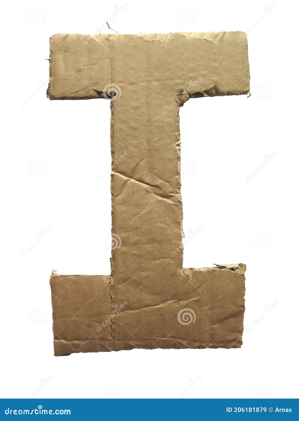 Cardboard texture Letter I stock image. Image of caps - 206181879