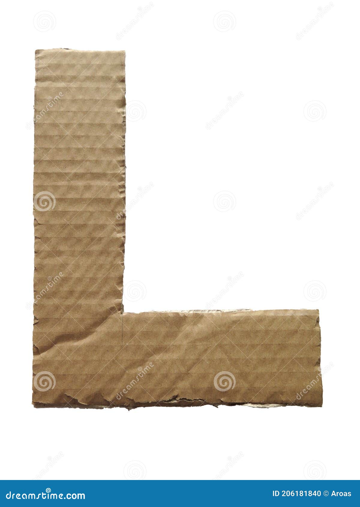 Cardboard texture Letter L stock photo. Image of carboard - 206181840