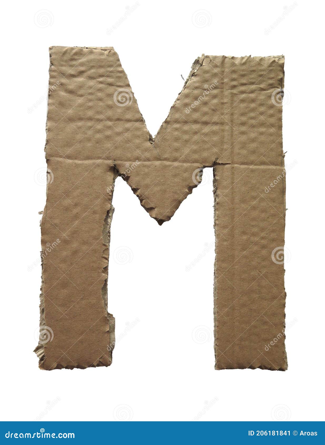 Cardboard texture Letter M stock image. Image of office - 206181841