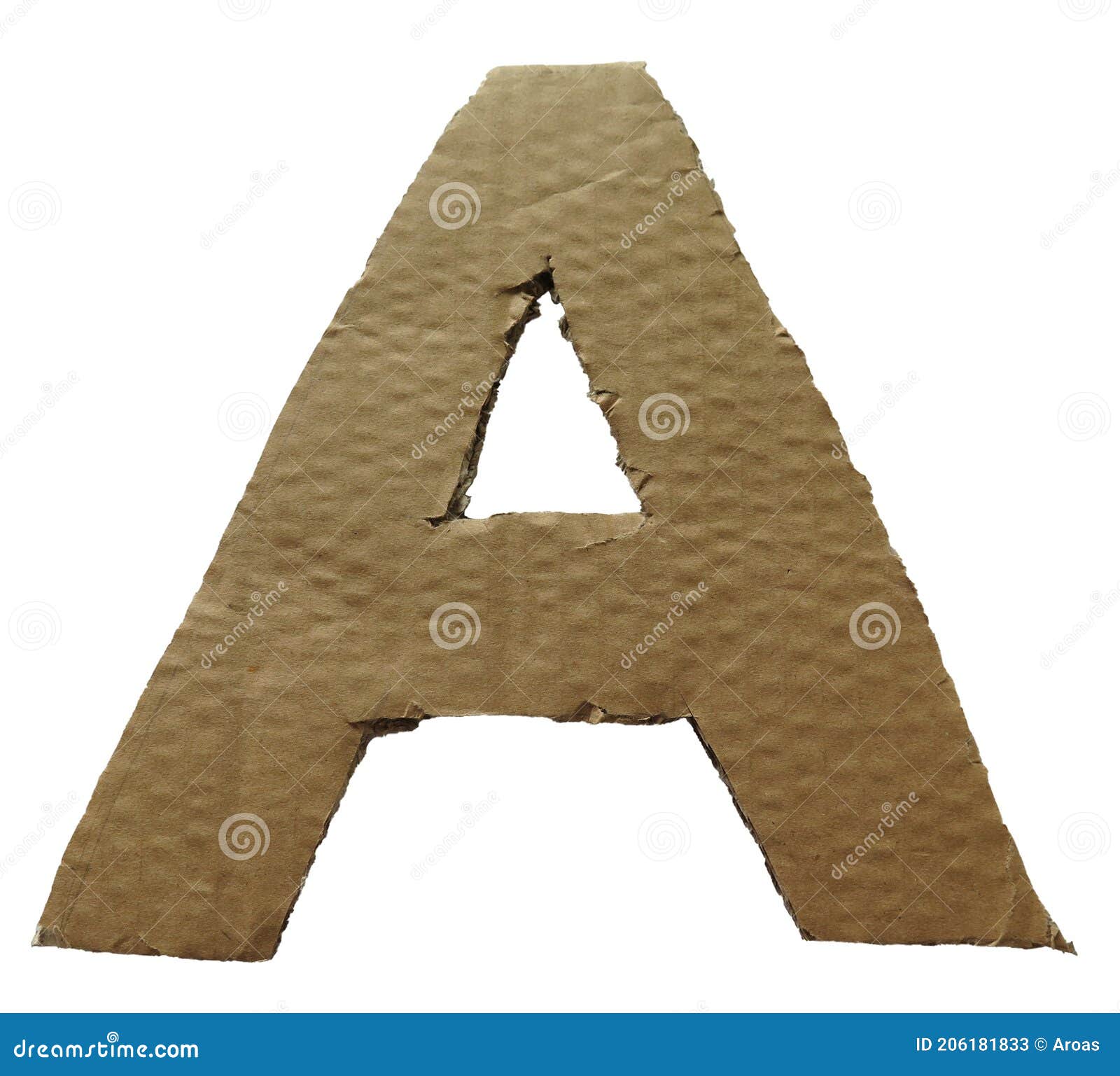 Cardboard texture Letter a stock image. Image of packaging - 206181833