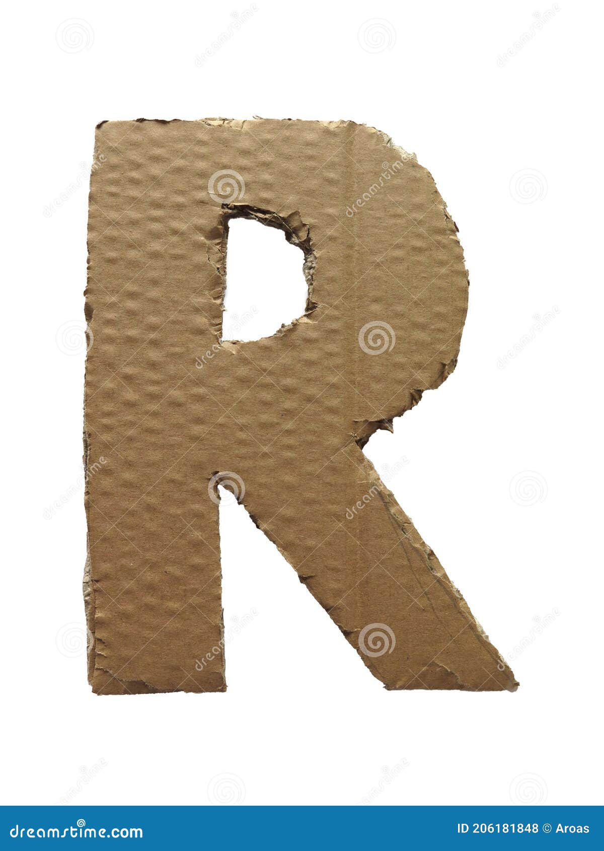 Cardboard texture Letter R stock photo. Image of decor - 206181848