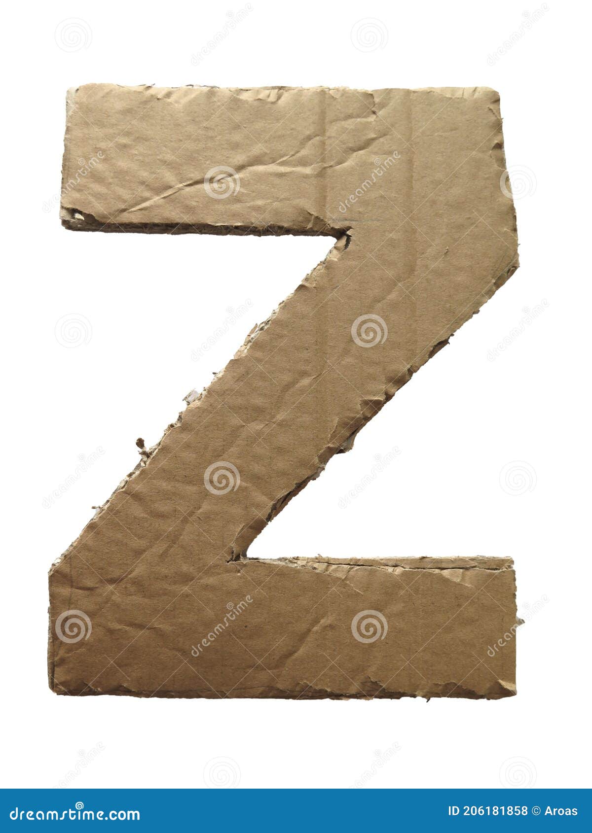 Cardboard texture Letter Z stock photo. Image of cheap - 206181858