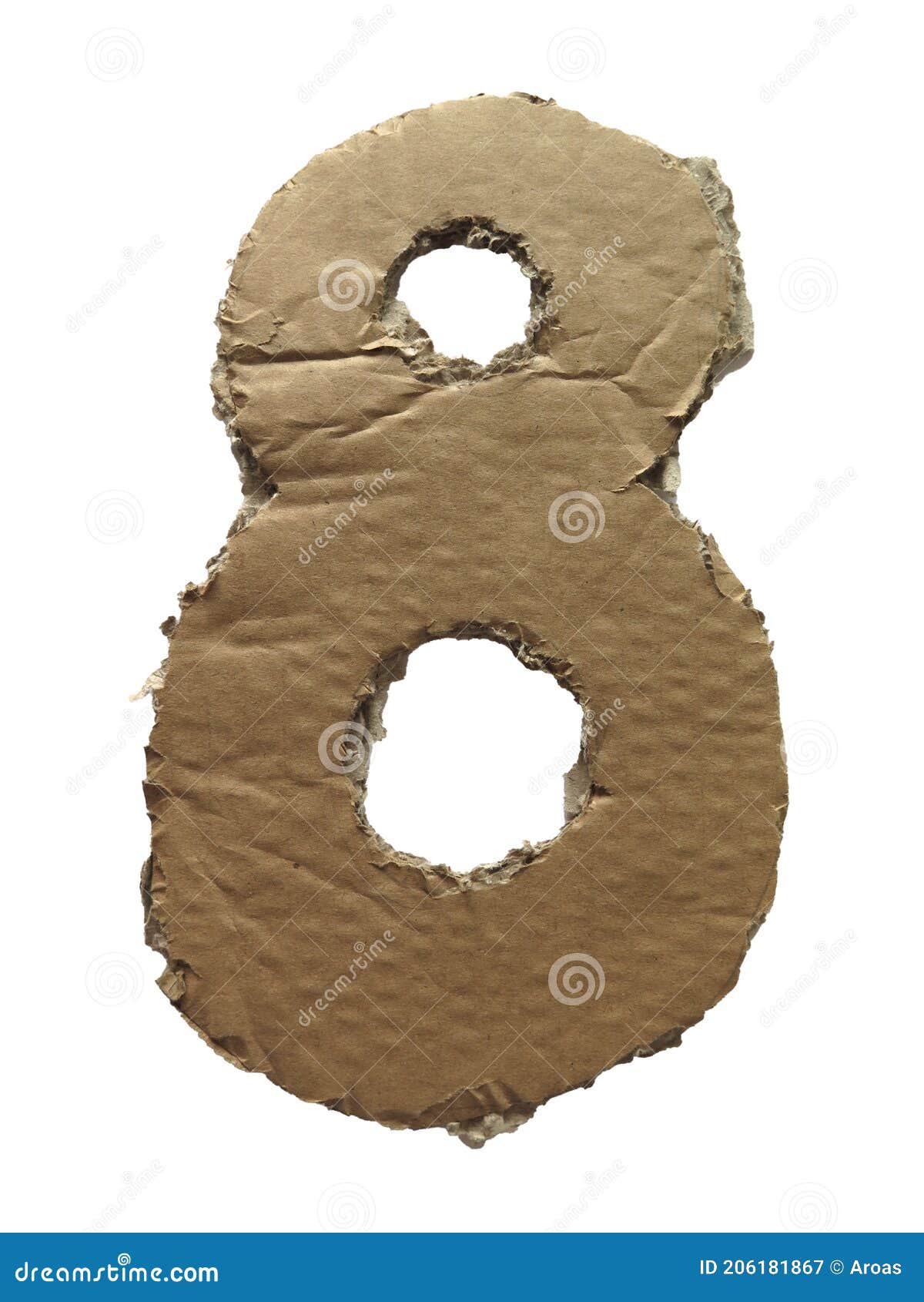 Cardboard texture Number 8 stock image. Image of cheap - 206181867