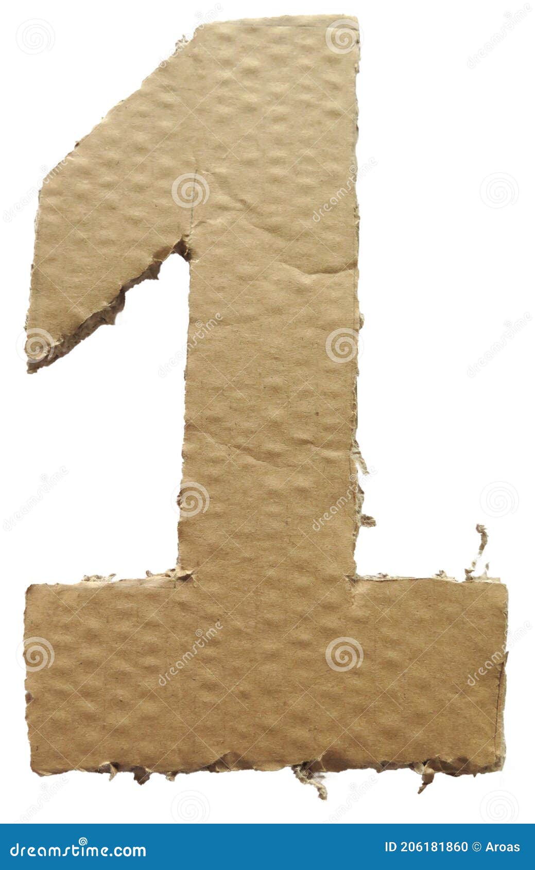 Cardboard texture Number 1 stock photo. Image of carton - 206181860