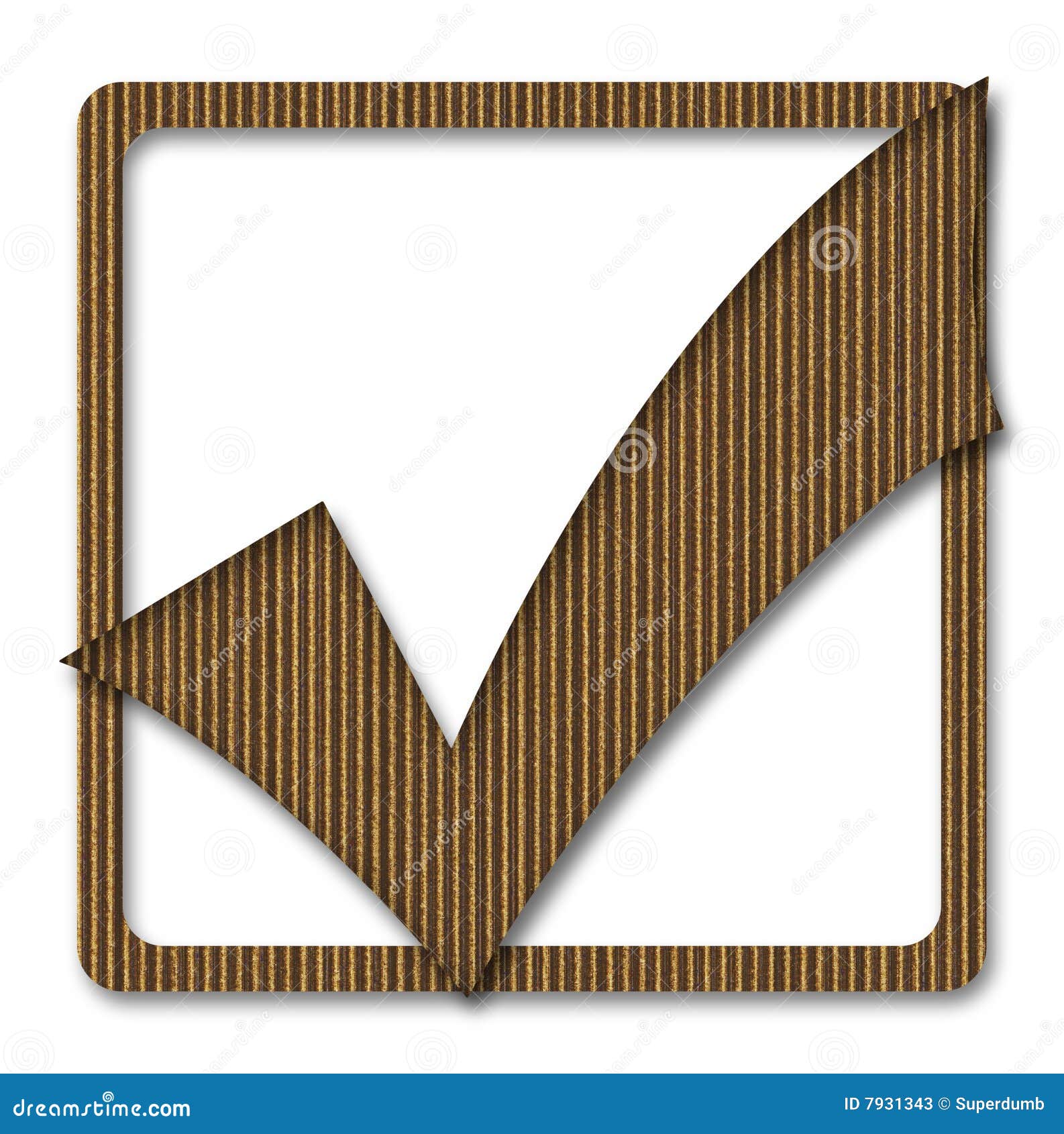 Cardboard Box Tick Box Cartoon Vector | CartoonDealer.com #124647419