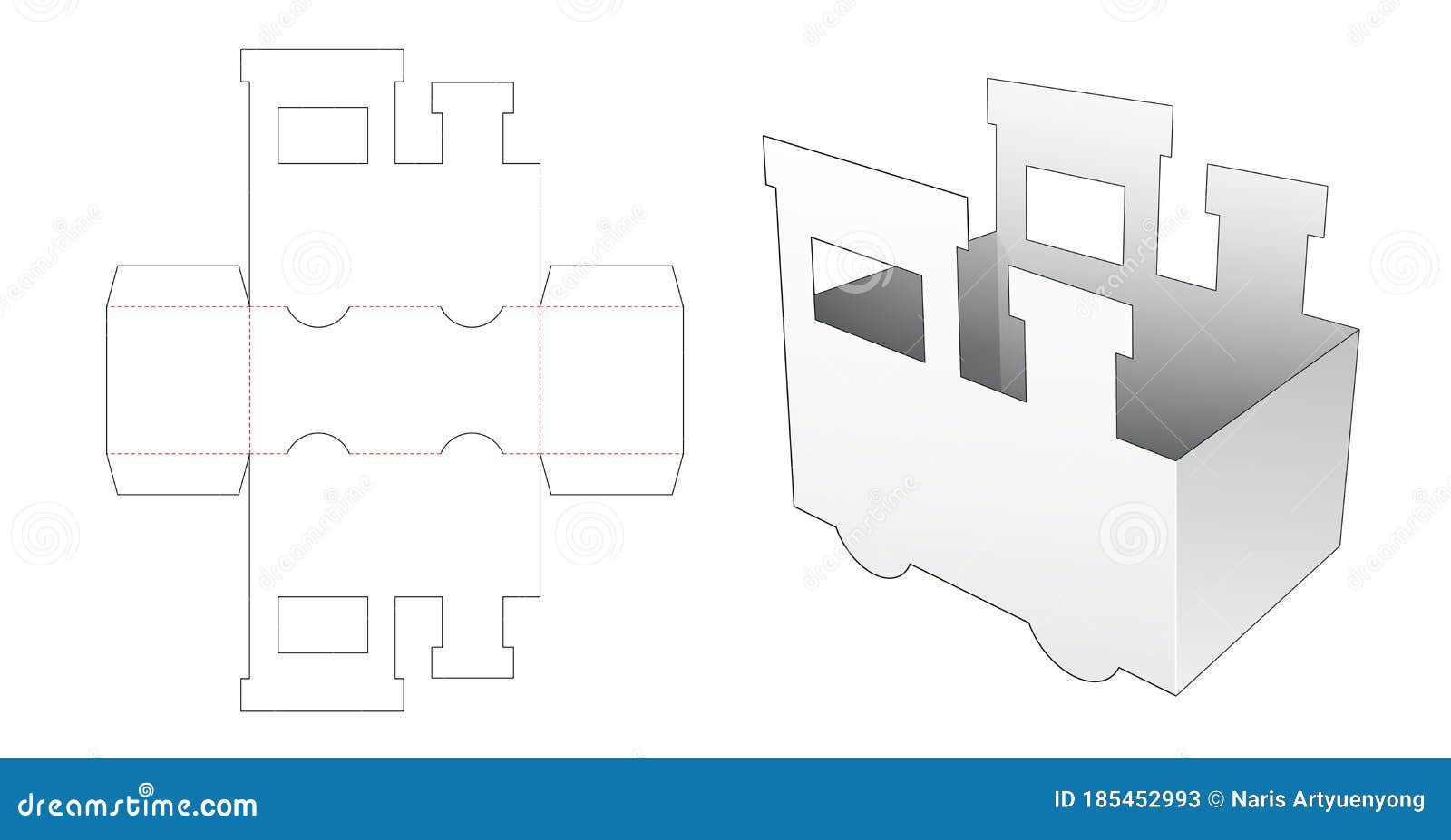 Cardboard Train Shaped Packaging Die Cut Template Stock Vector ...