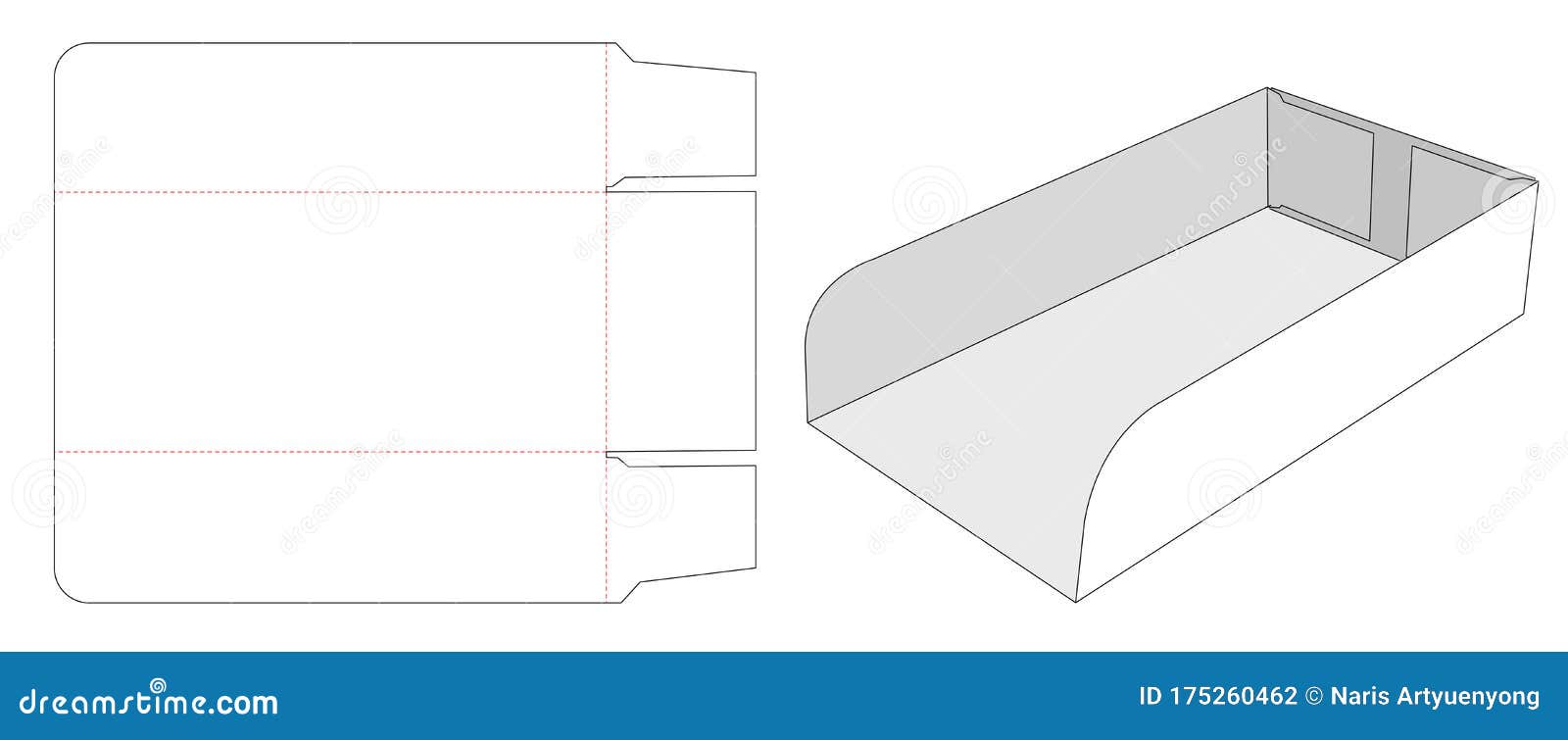 Cardboard Tray With Handles Template. Vector With Die Cut / Laser Cut ...