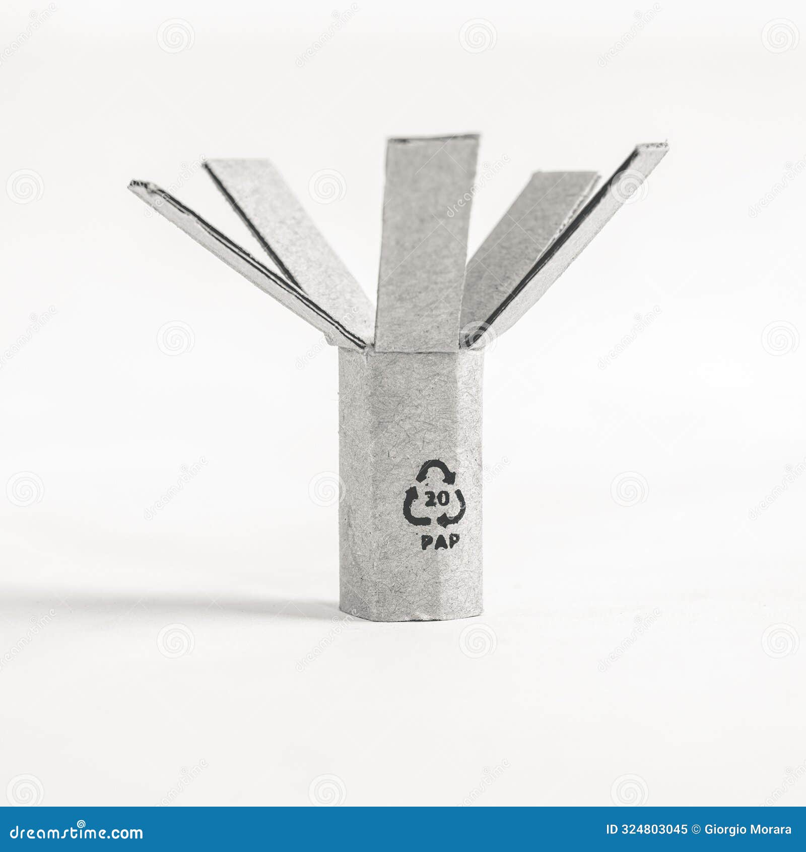 Cardboard Tree Recycled and Recyclable Paper Stock Image - Image of ...