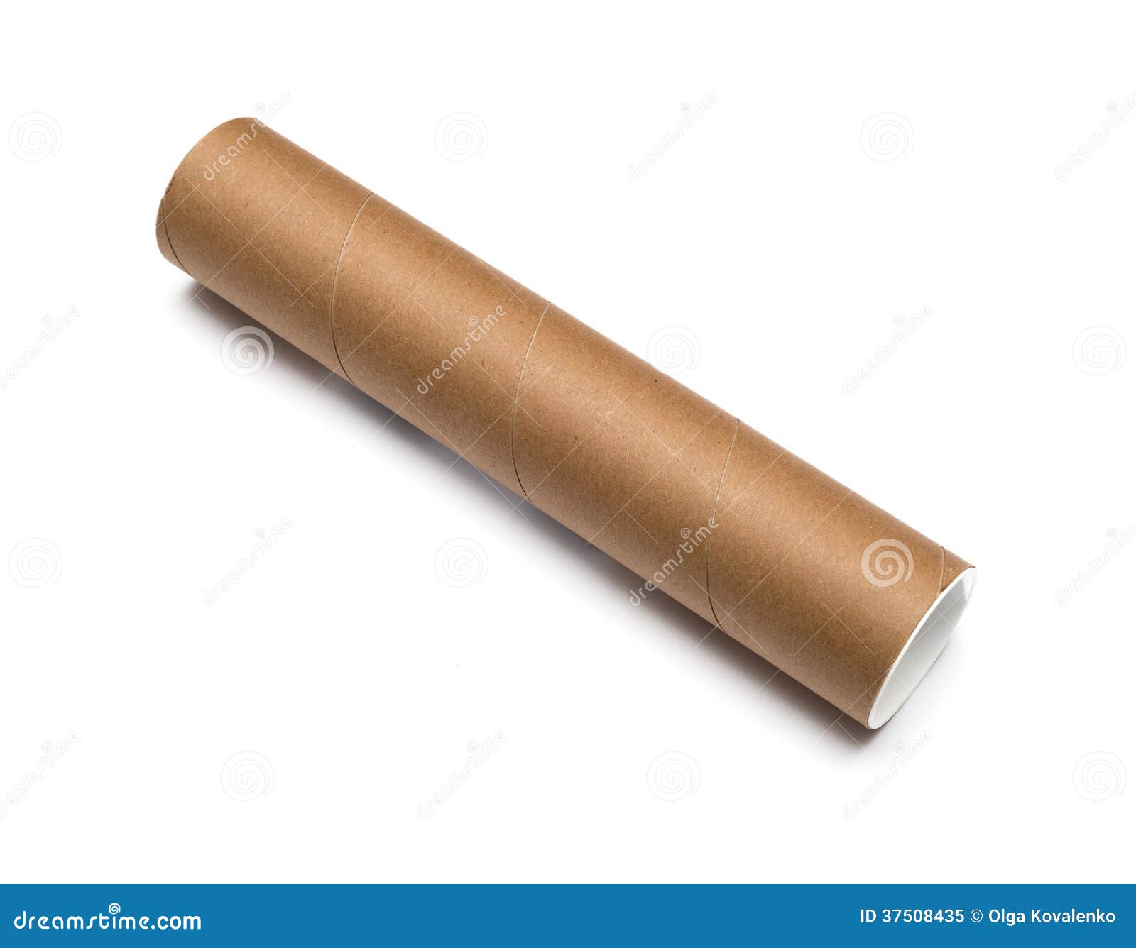 Cardboard Tube Being Put In Place By People Pulling Strings Tied To A ...