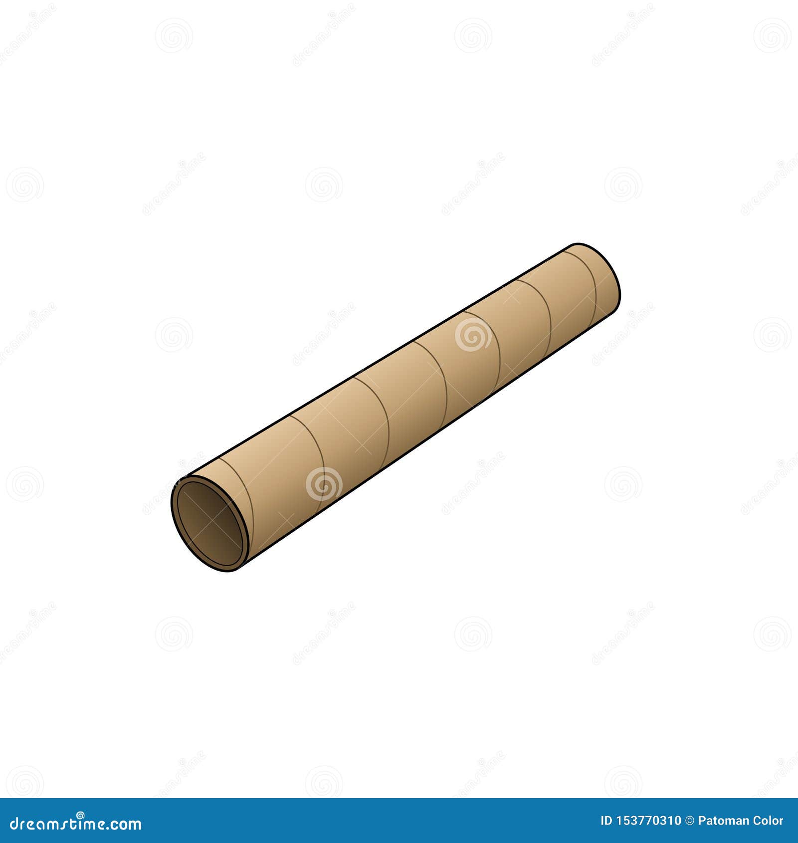 Cardboard Tube stock illustration. Illustration of delivery - 153770310