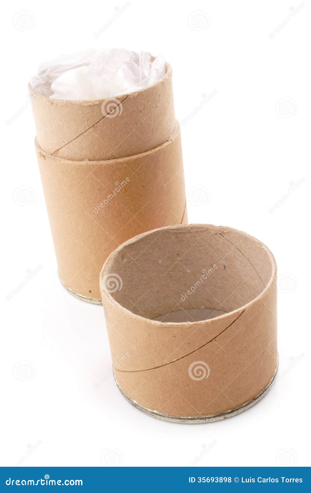 Cardboard tube and cover stock photo. Image of delivery - 35693898
