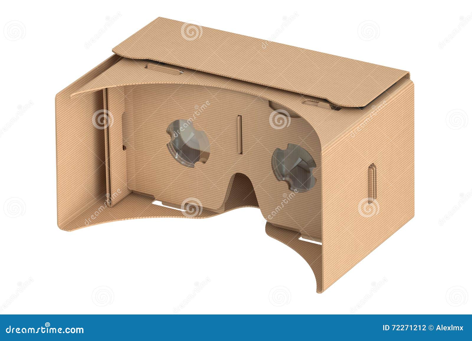 Cardboard Virtual Reality Glasses Stock Illustration - Illustration of ...