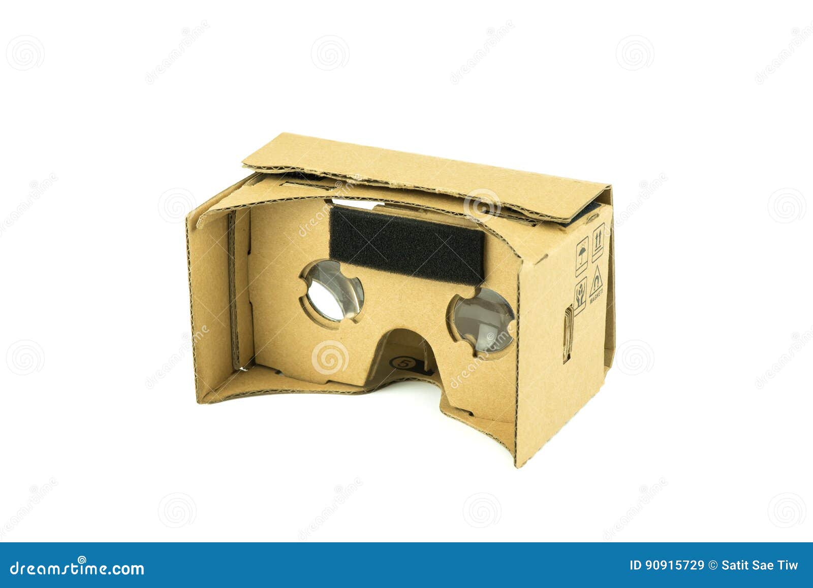Cardboard Virtual Reality Glasses Stock Image - Image of entertainment ...