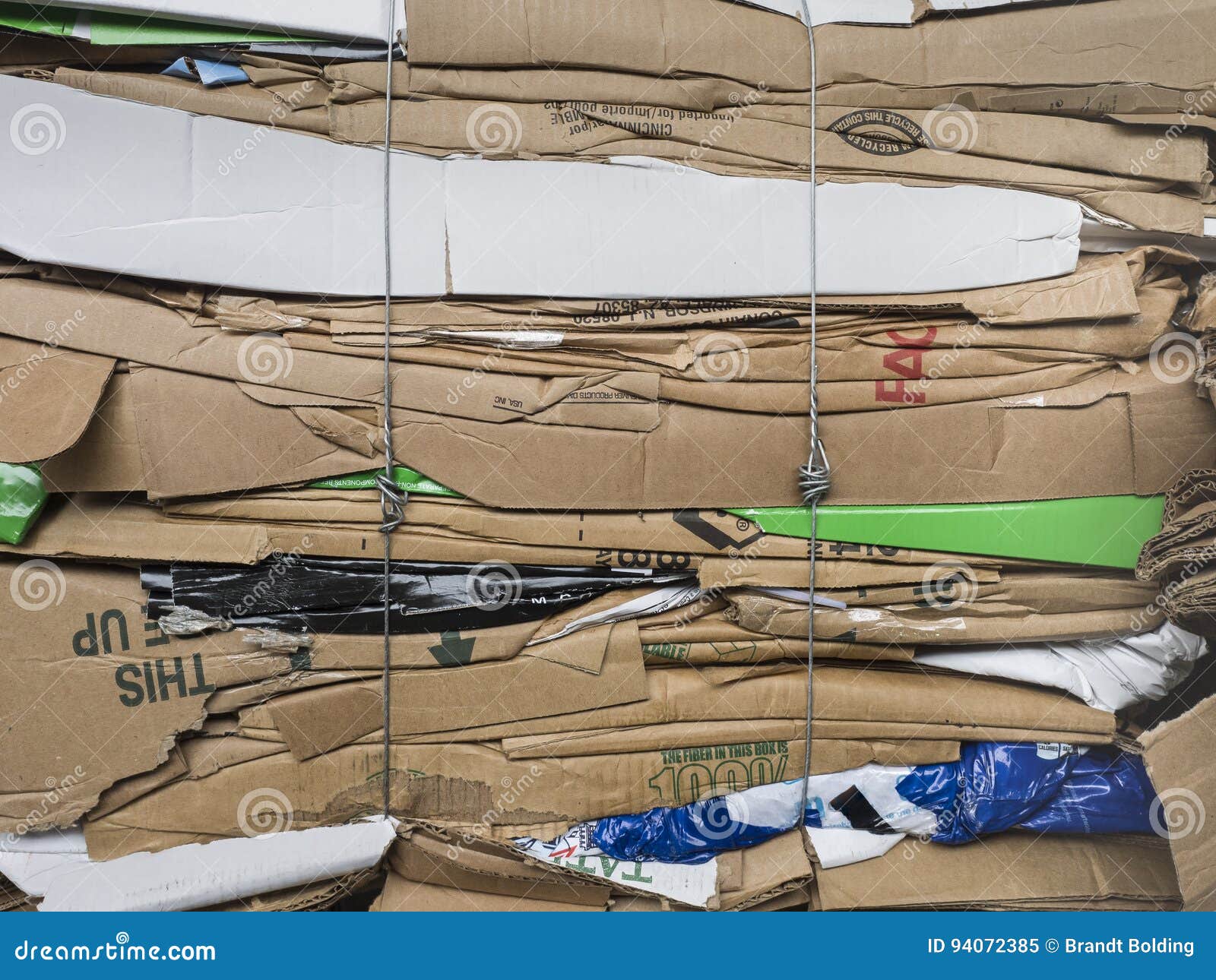 Cardboard Waste Bundle stock image. Image of ecology - 94072385