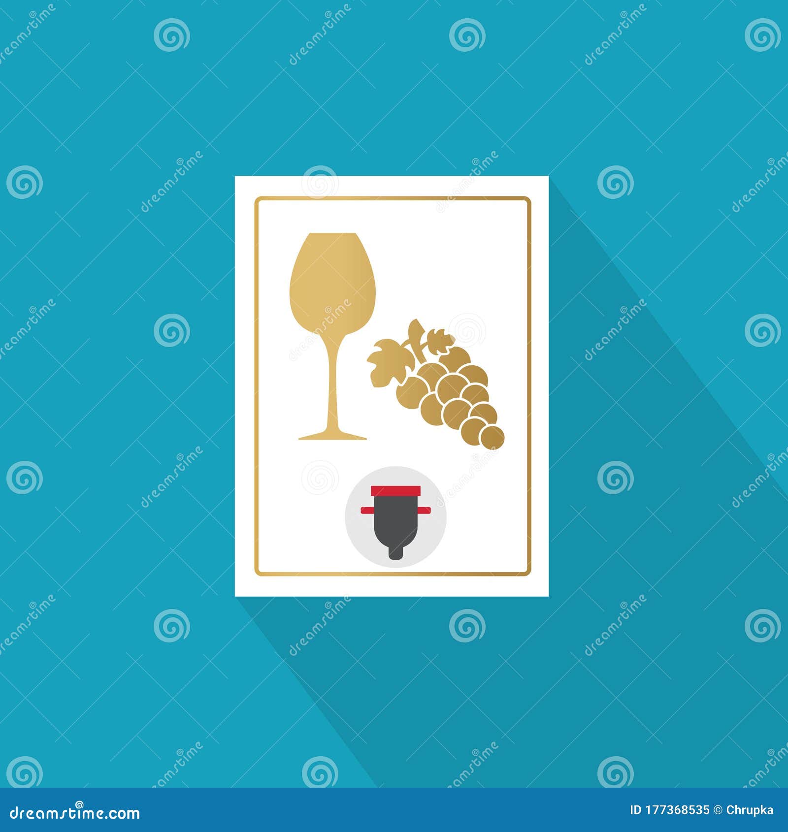 Cardboard Wine Box with Tap Stock Vector - Illustration of simple ...