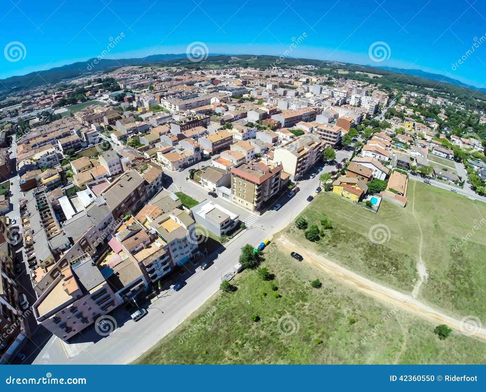 Cardedeu-Stadtvogelperspektive Stockfoto - Bild von eigenschaft ...
