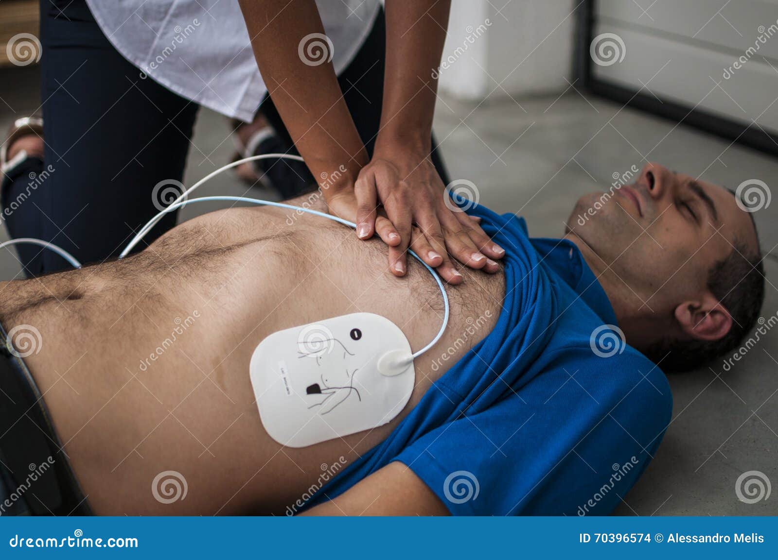 Cardiac Massage. First Aid For Heart Attack Stock Image | CartoonDealer ...