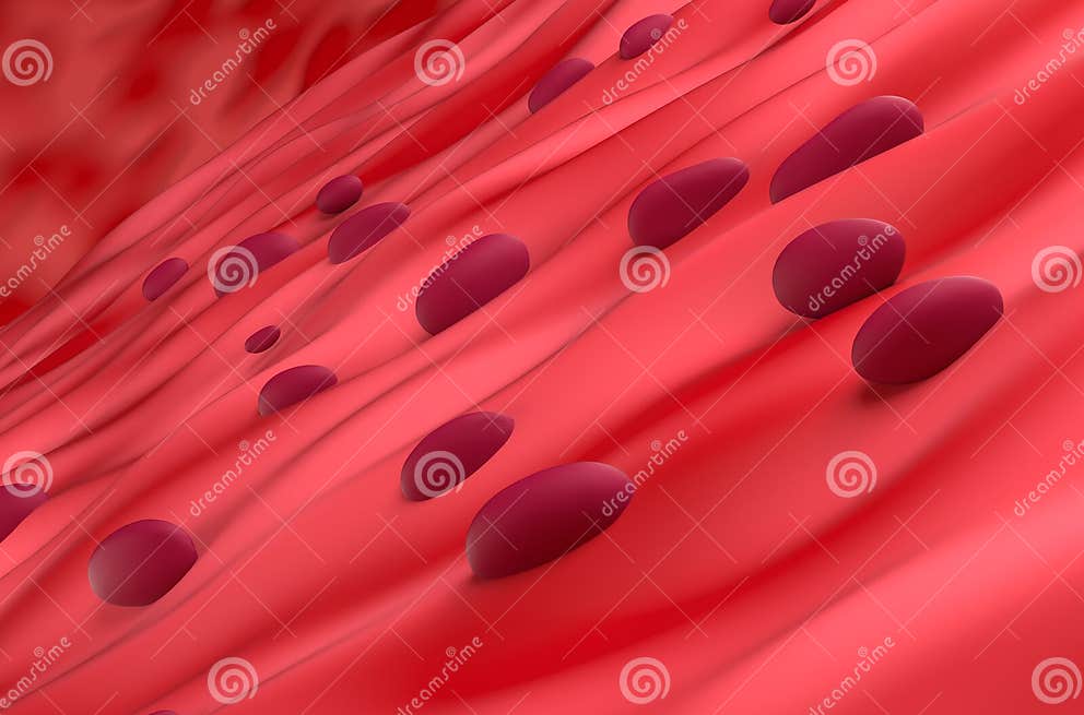 Cardiac Muscle Tissue 3d Illustration Closeup View Stock Illustration Illustration Of