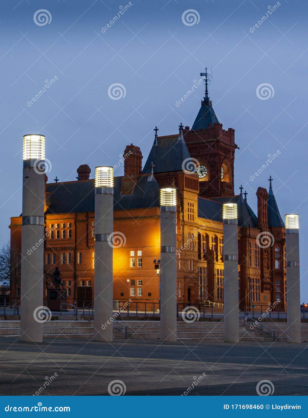 Cardiff Bay Custom House Building Stock Photo - Image of building ...