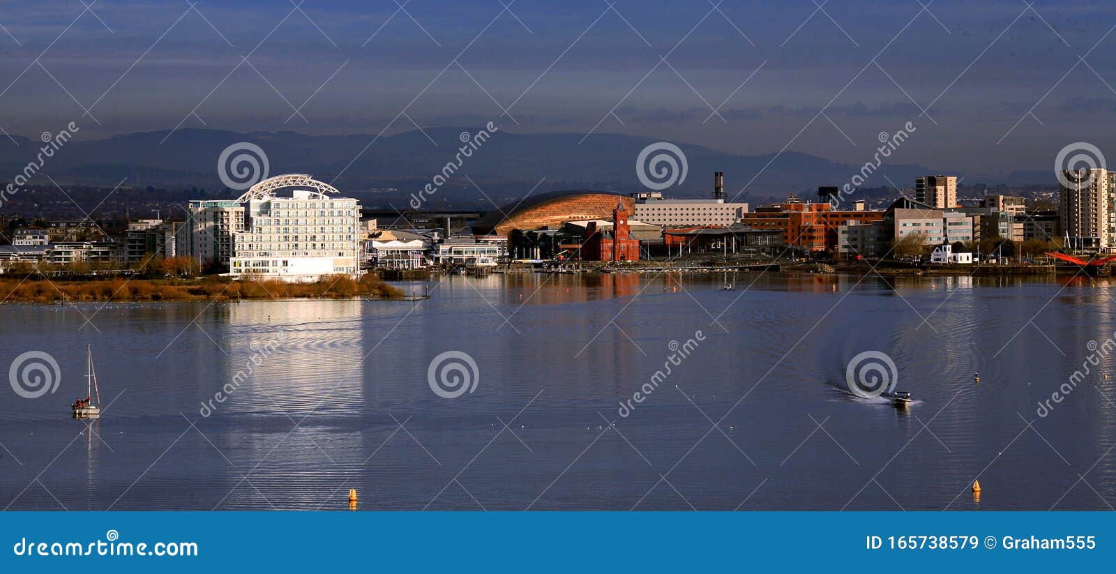 Cardiff Bay stock image. Image of boating, water, building - 165738579