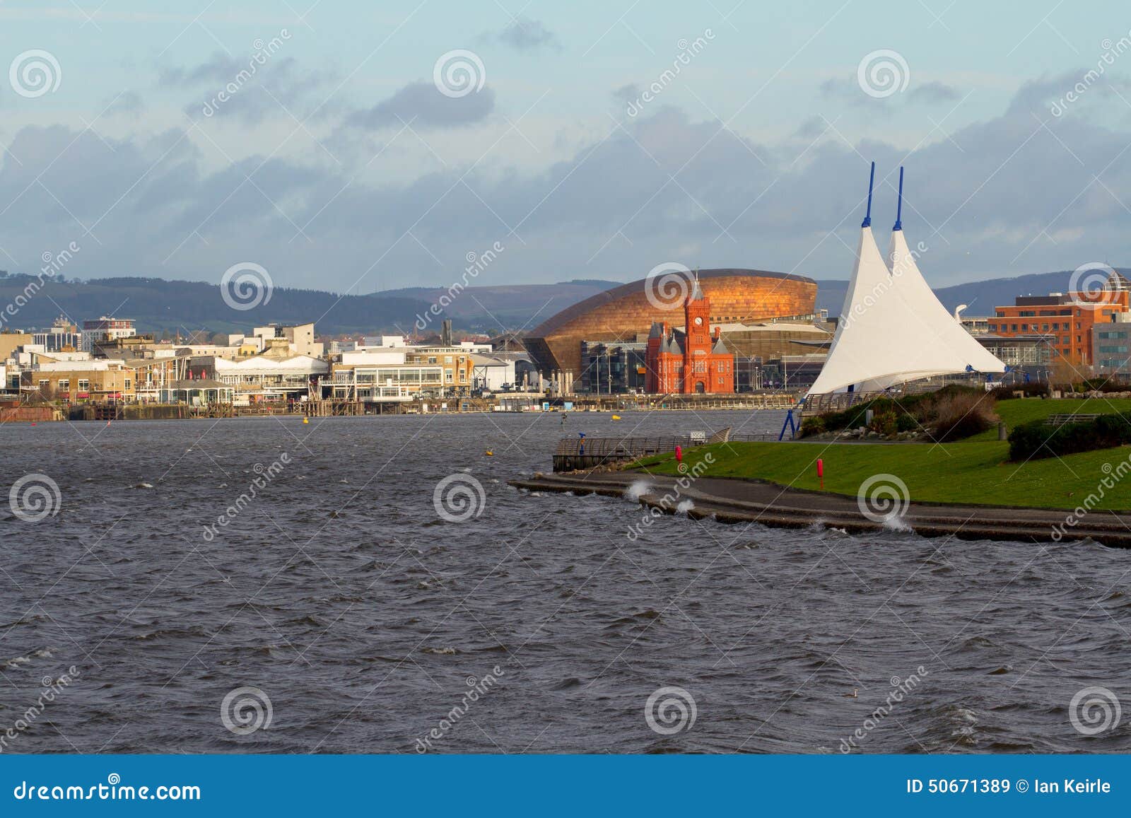 Cardiff Bay stock image. Image of mermaid, view, development - 50671389