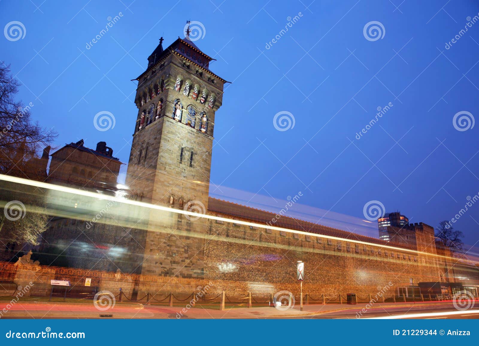 Cardiff Castle stock photo. Image of cardiff, stone, ages - 21229344