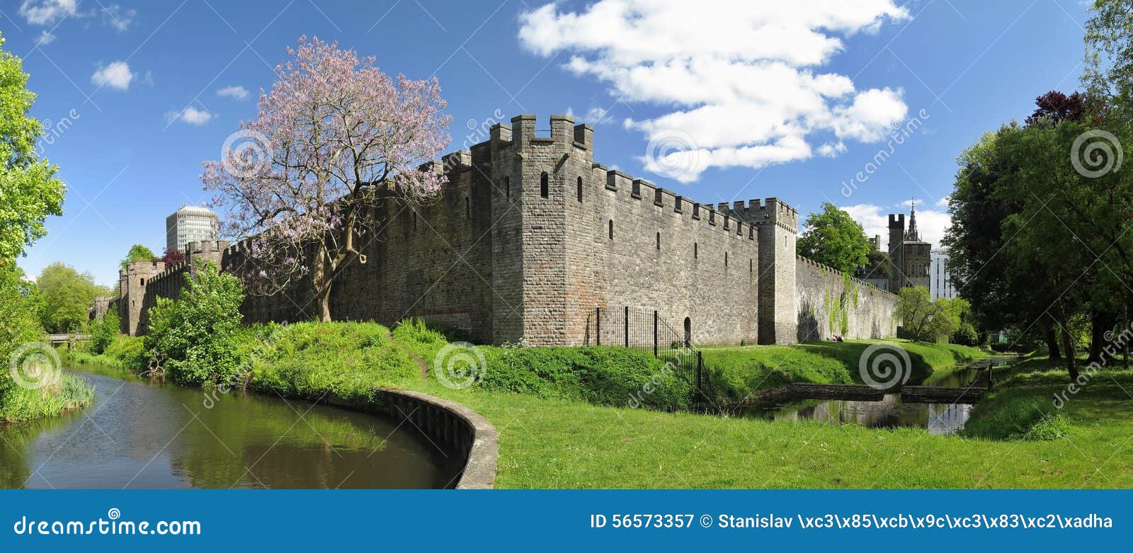 Cardiff castle stock image. Image of medieval, ancient - 56573357